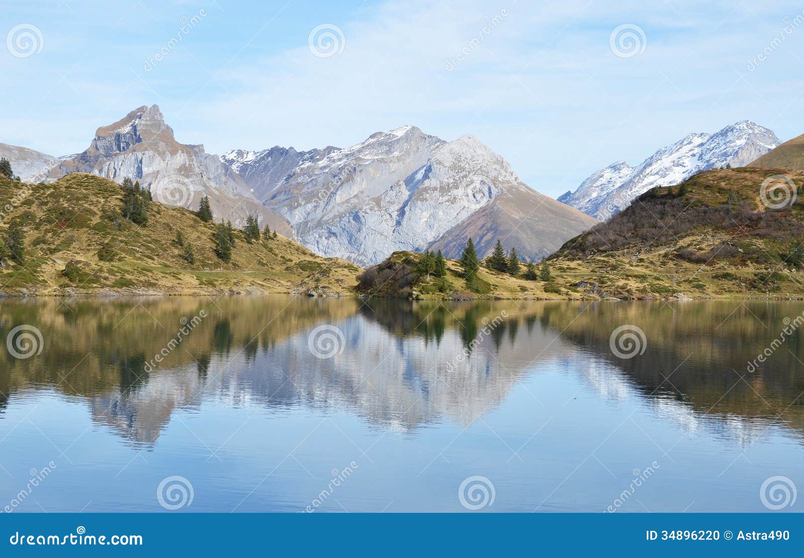Beautiful Alpine Lake. Switzerland Stock Photo - Image of nature ...