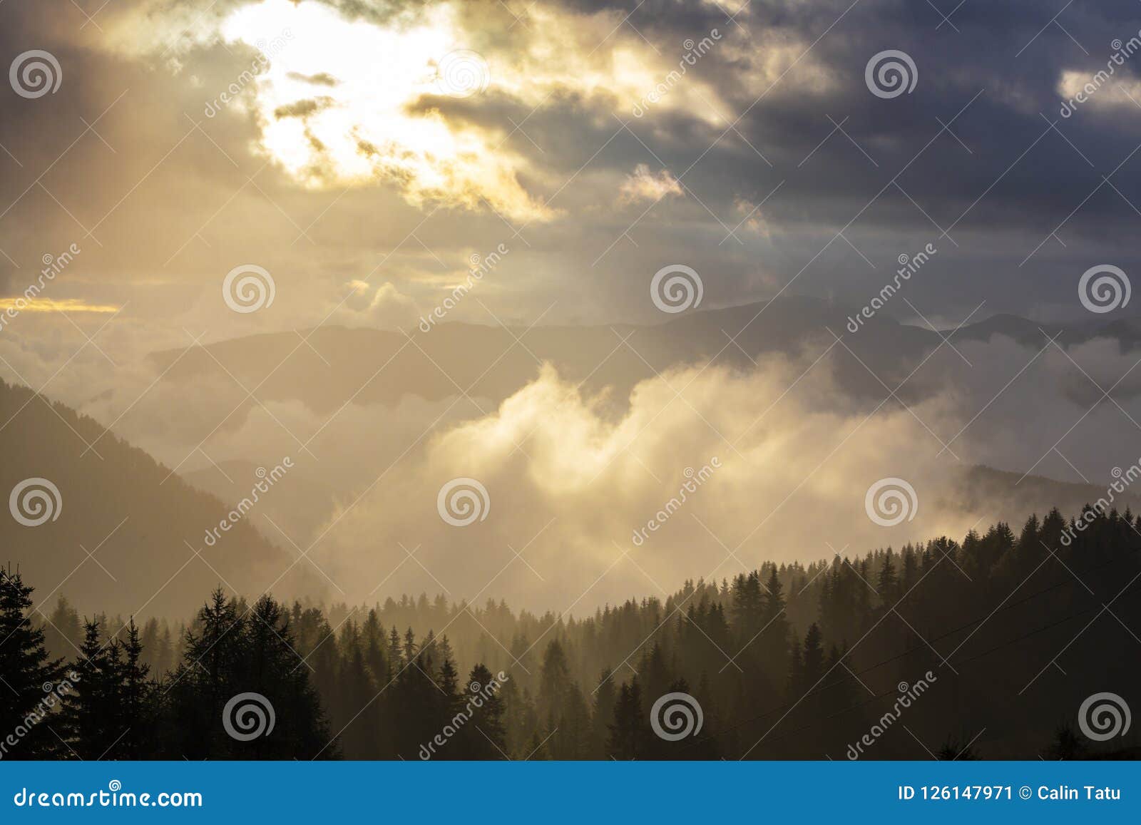 Beautiful Alpine Scenery in High Mountains with Dramatic Clouds and ...