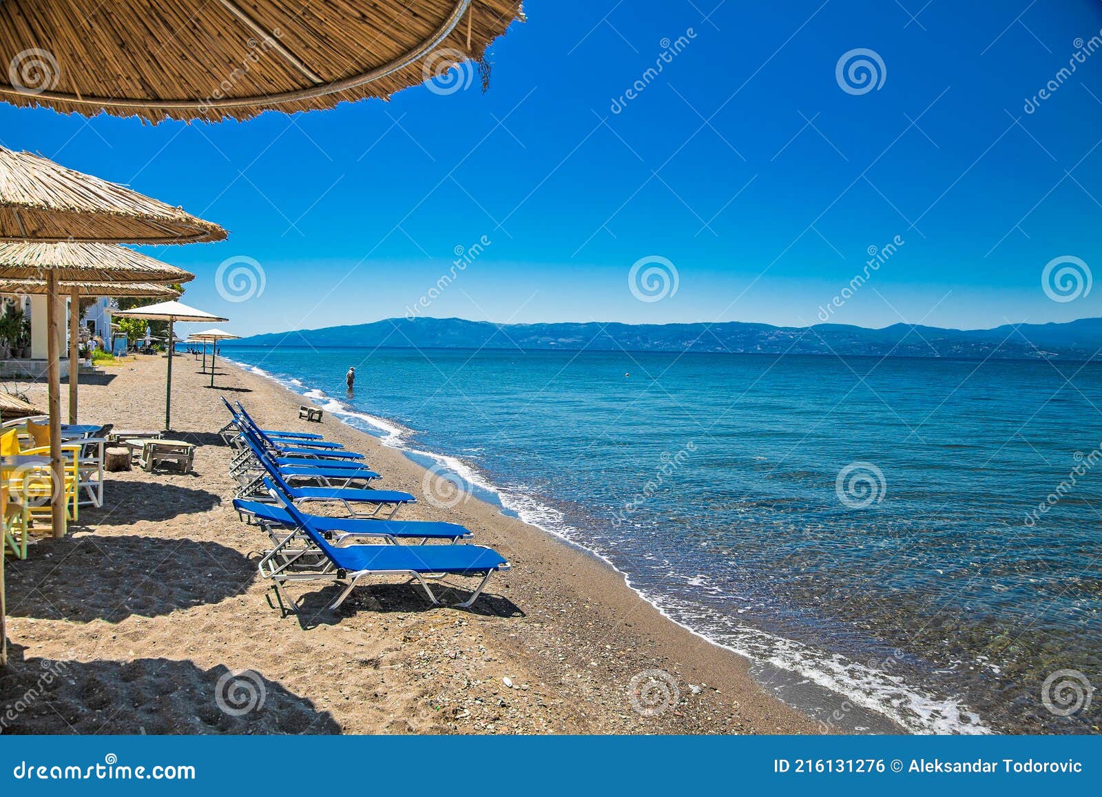 Beautiful Amarynthos Beach at Evia , Greece Stock Photo - Image of cost ...