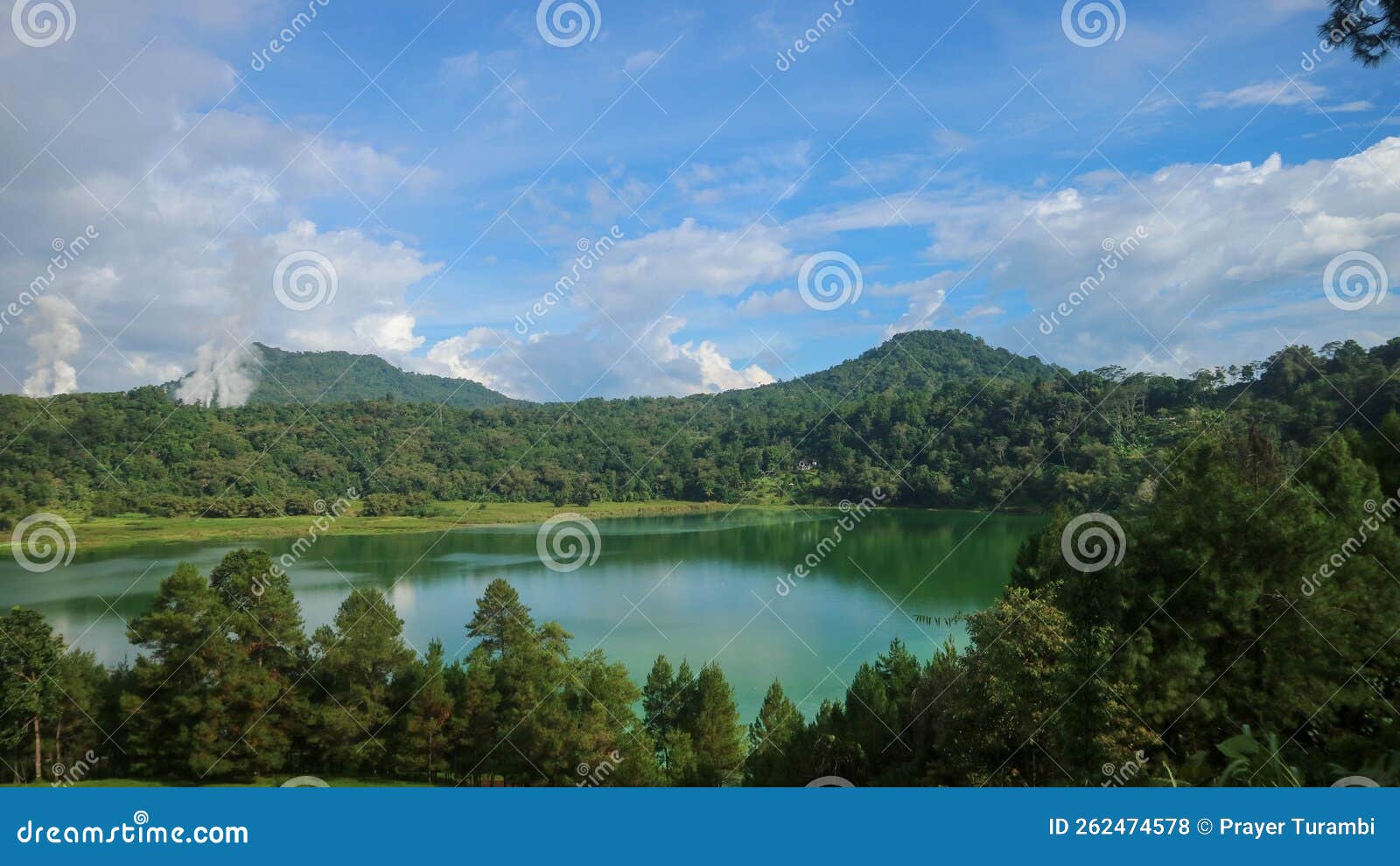 Beautiful and Amazing Lake Linow Stock Photo - Image of pond, nature ...