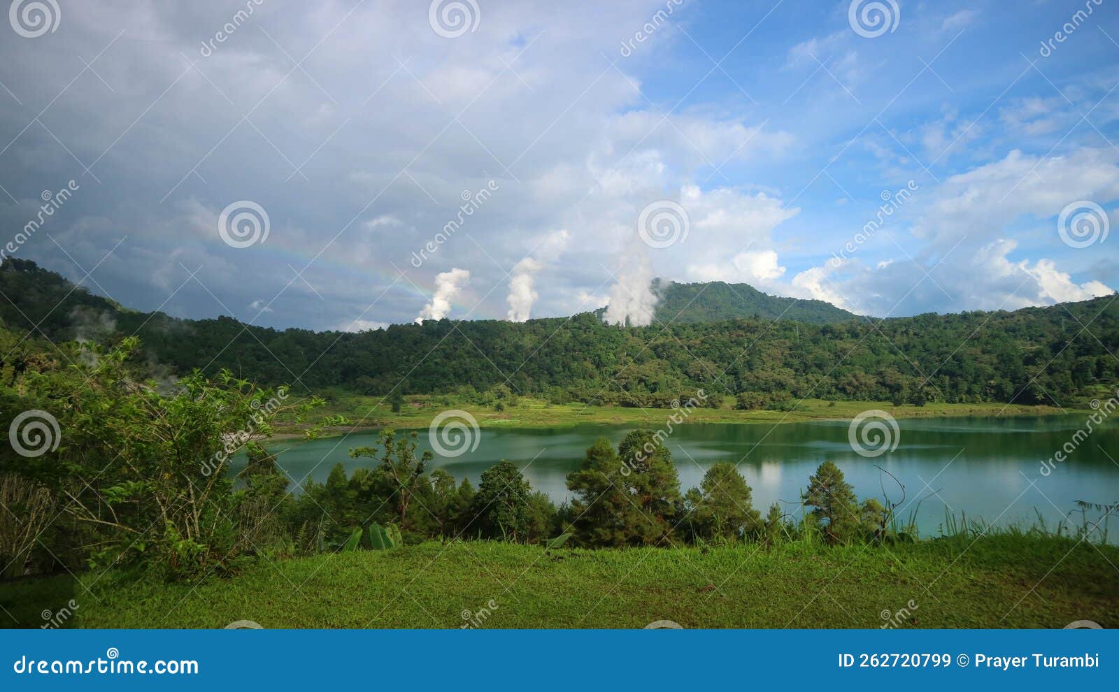 Beautiful and Amazing Lake Linow Stock Image - Image of excursion ...