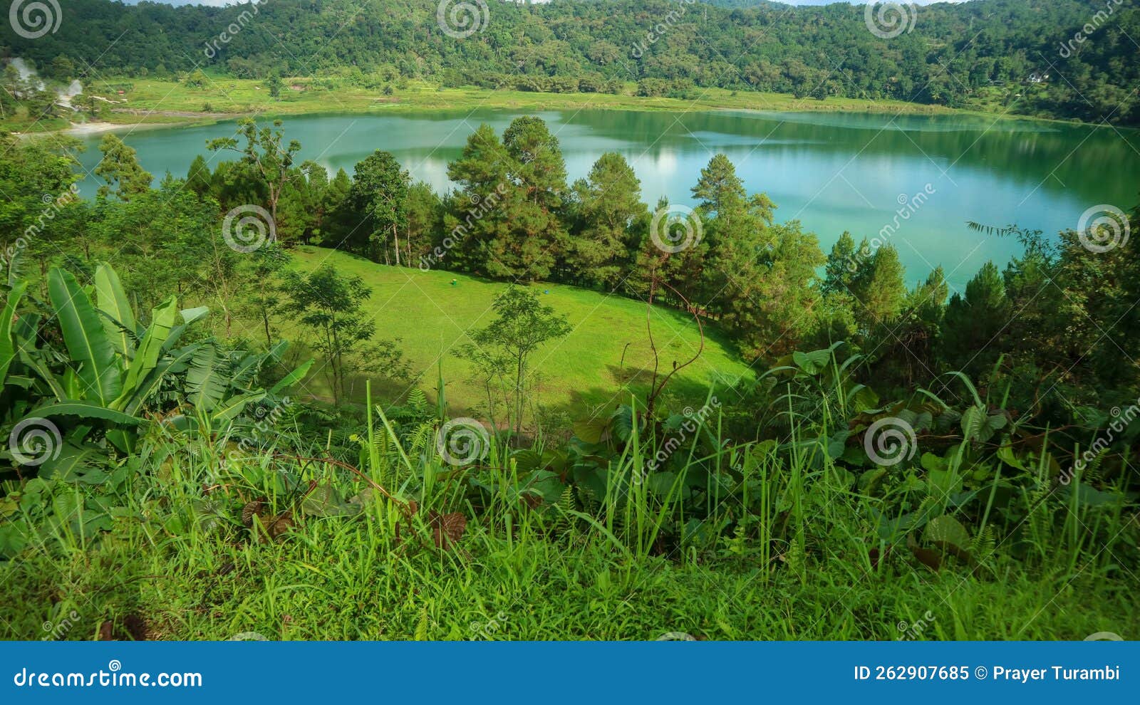 Beautiful and Amazing Lake Linow Stock Image - Image of awesome ...