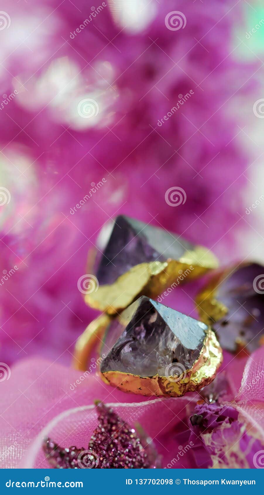 Beautiful amethyst ring stock photo. Image of women - 137702098