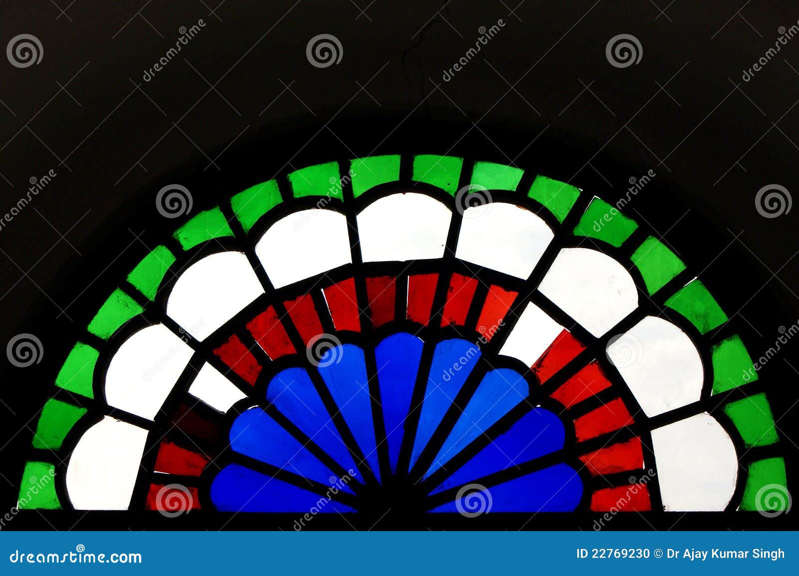 Beautiful Ancient Arabic Colored Glass Arch Stock Photo - Image of ...