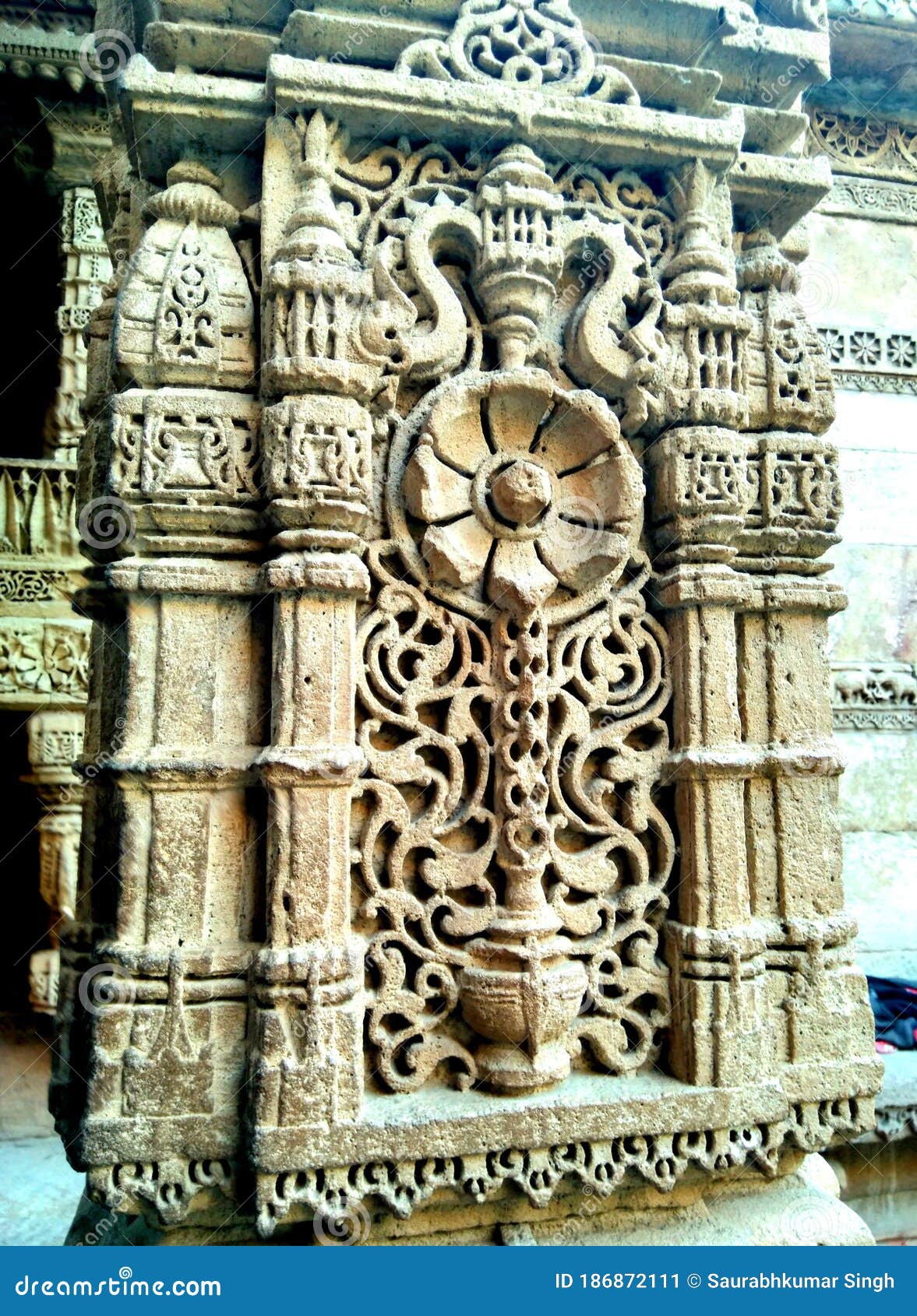 Beautiful Ancient Art Work on a Stone Stock Image - Image of carving ...