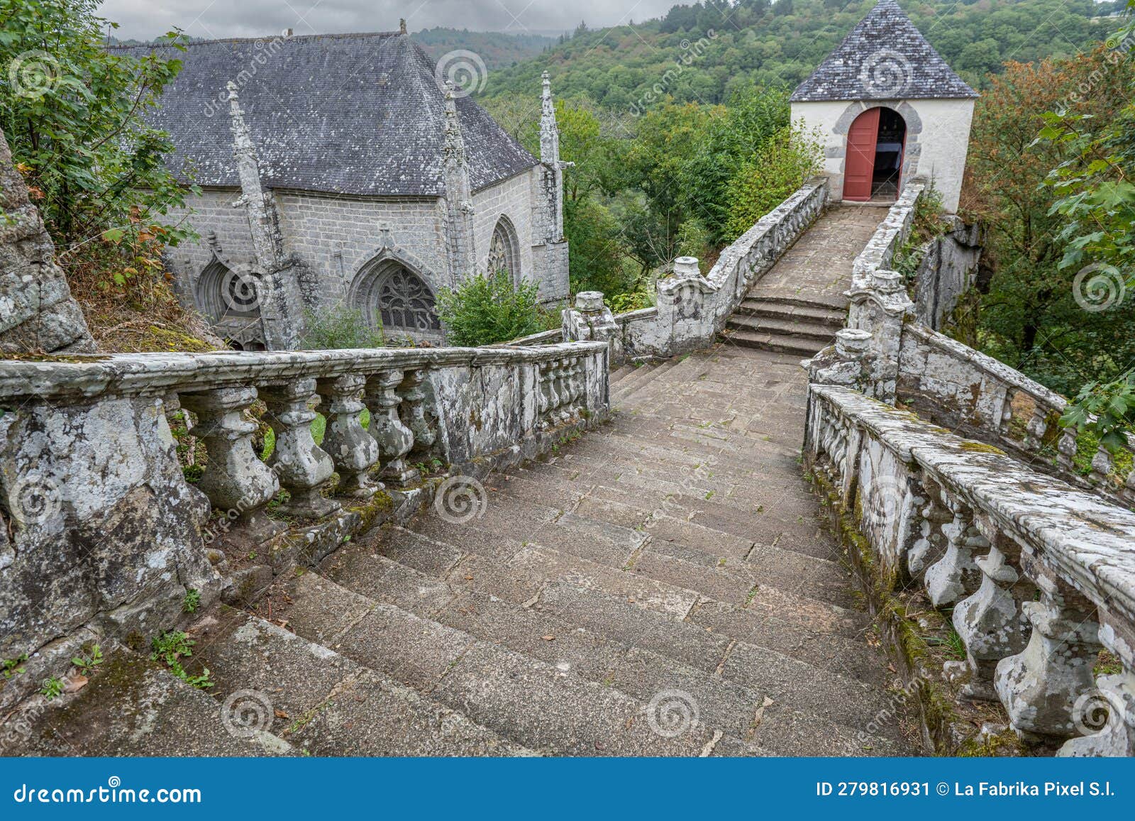 Beautiful Ancient Chapel Sainte Barbe in Brittany Stock Image - Image ...