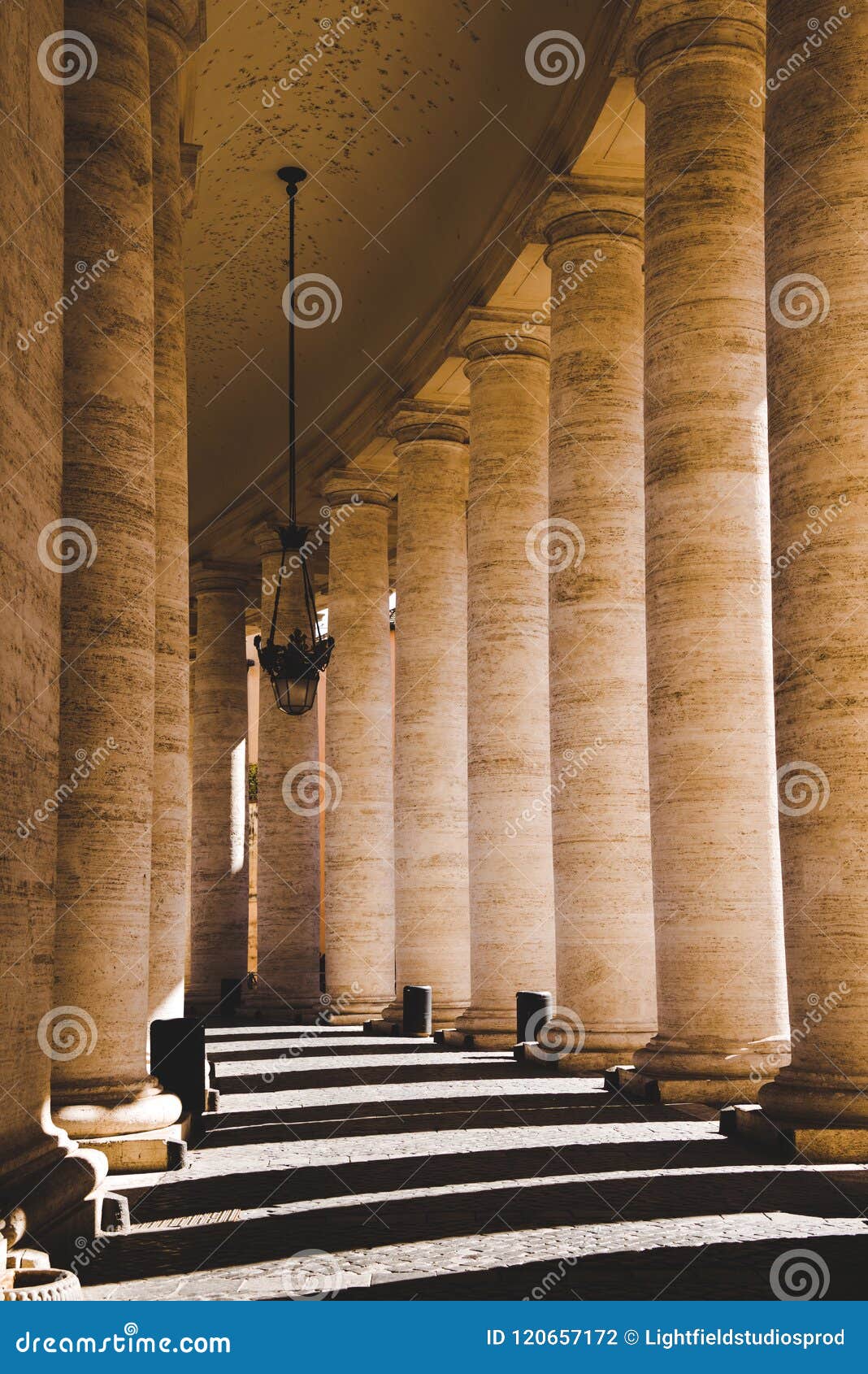 Beautiful Ancient Columns with Shadow Stock Photo - Image of ...