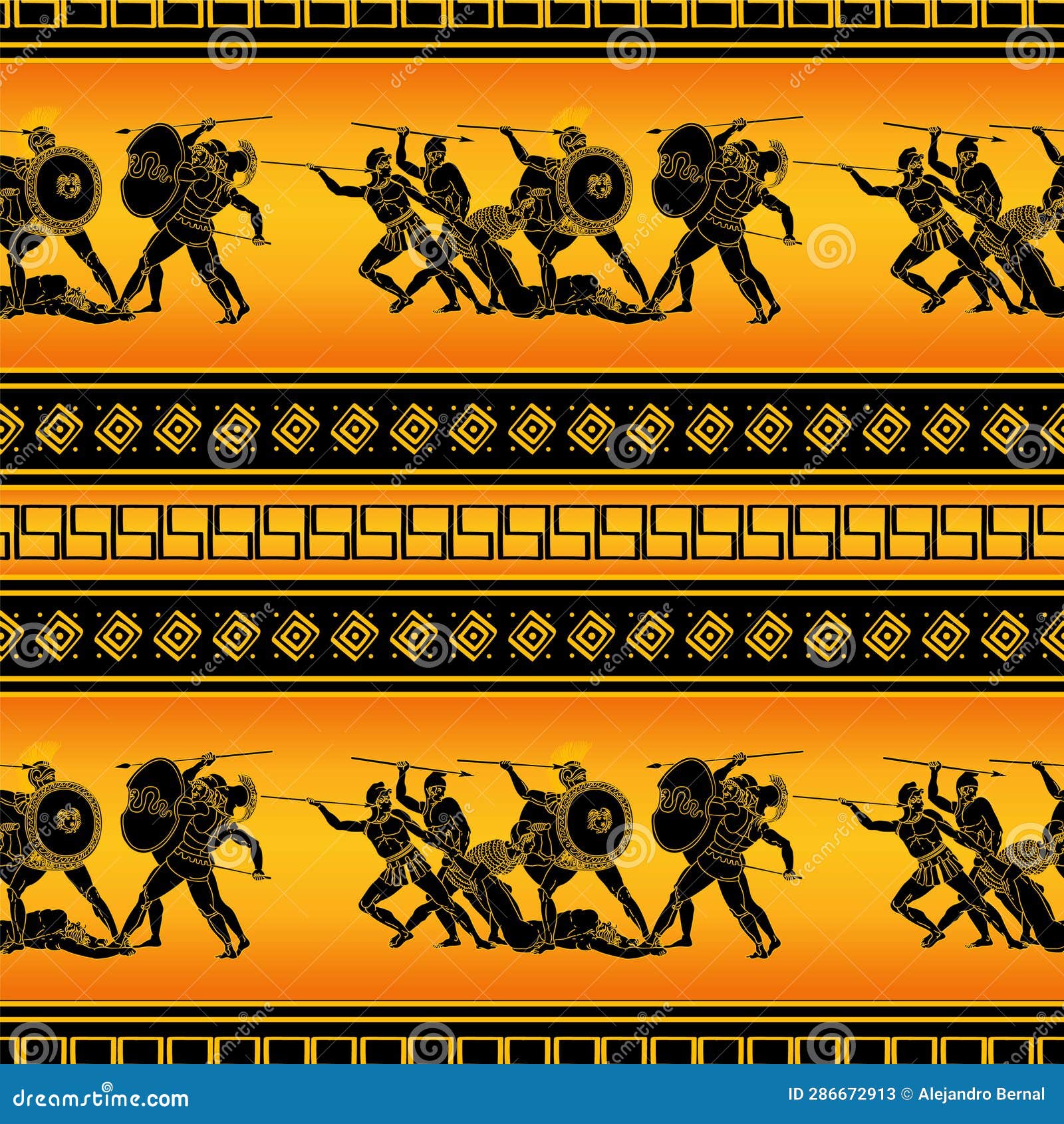 Beautiful Ancient Greek Seamless Pattern Stock Illustration ...