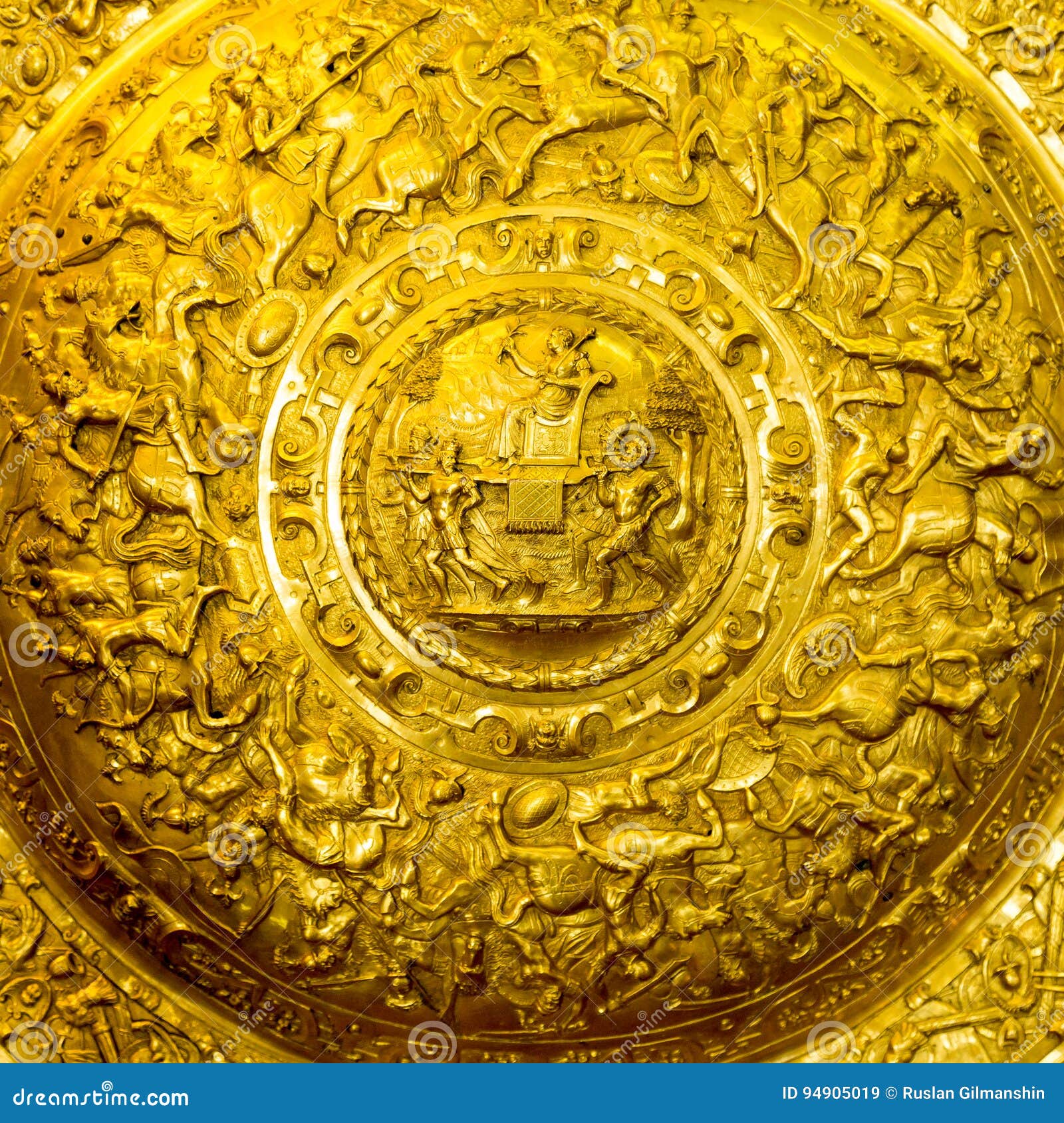 Ancient Shield Isolated On White Background Royalty-Free Stock Photo ...