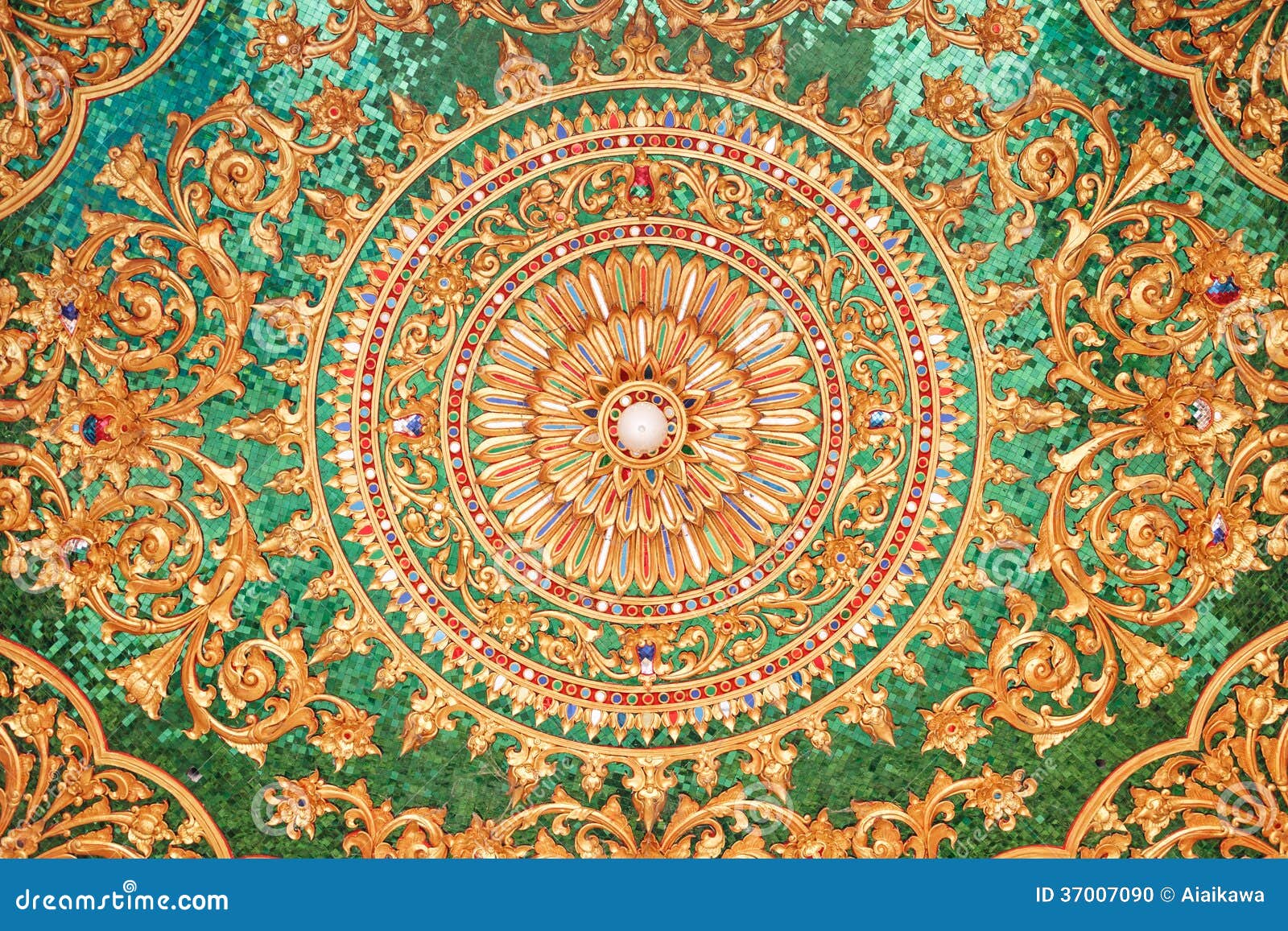 Beautiful Ancient Thai Style Pattern Stock Photo - Image of beauty ...