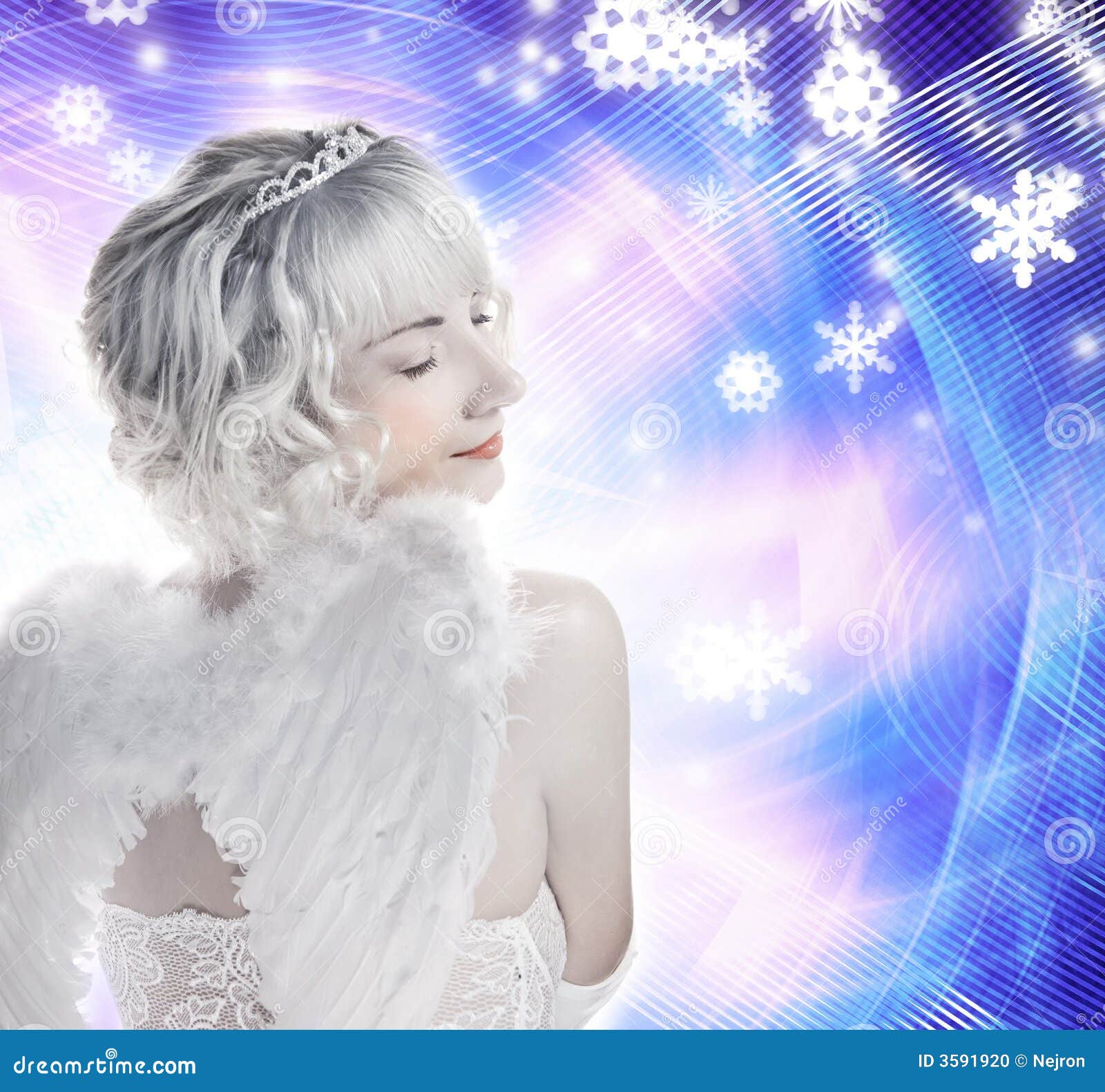 Beautiful Angel girl stock photo. Image of lady, blue - 3591920
