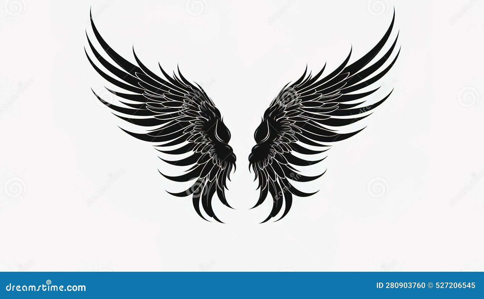 Beautiful Angel Wing Pattern Design.AI Generated Stock Illustration ...