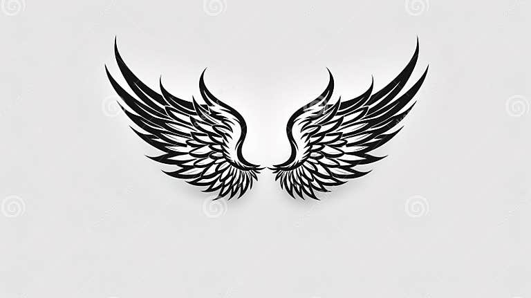 Beautiful Angel Wing Pattern Design.AI Generated Stock Illustration ...