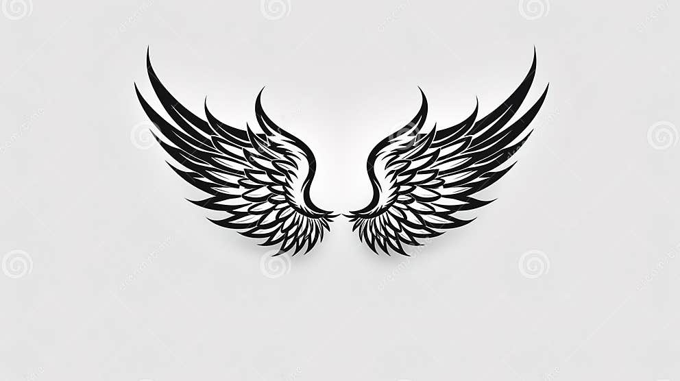 Beautiful Angel Wing Pattern Design.AI Generated Stock Illustration ...