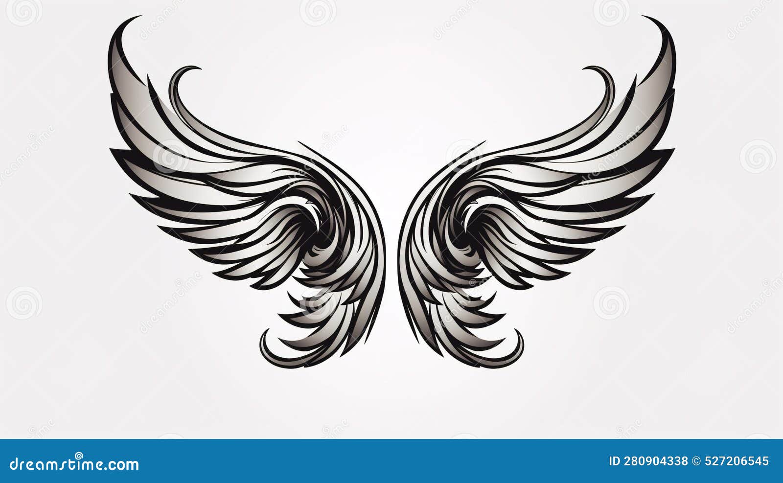 Beautiful Angel Wing Pattern Design.AI Generated Stock Illustration ...