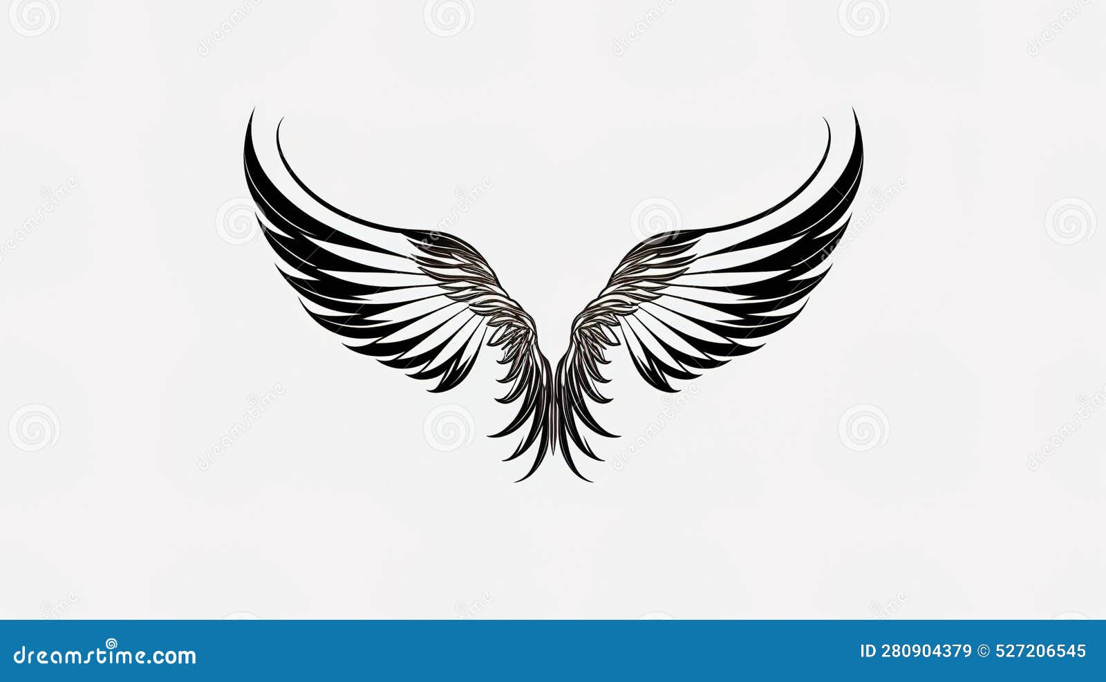 Beautiful Angel Wing Pattern Design.AI Generated Stock Illustration ...