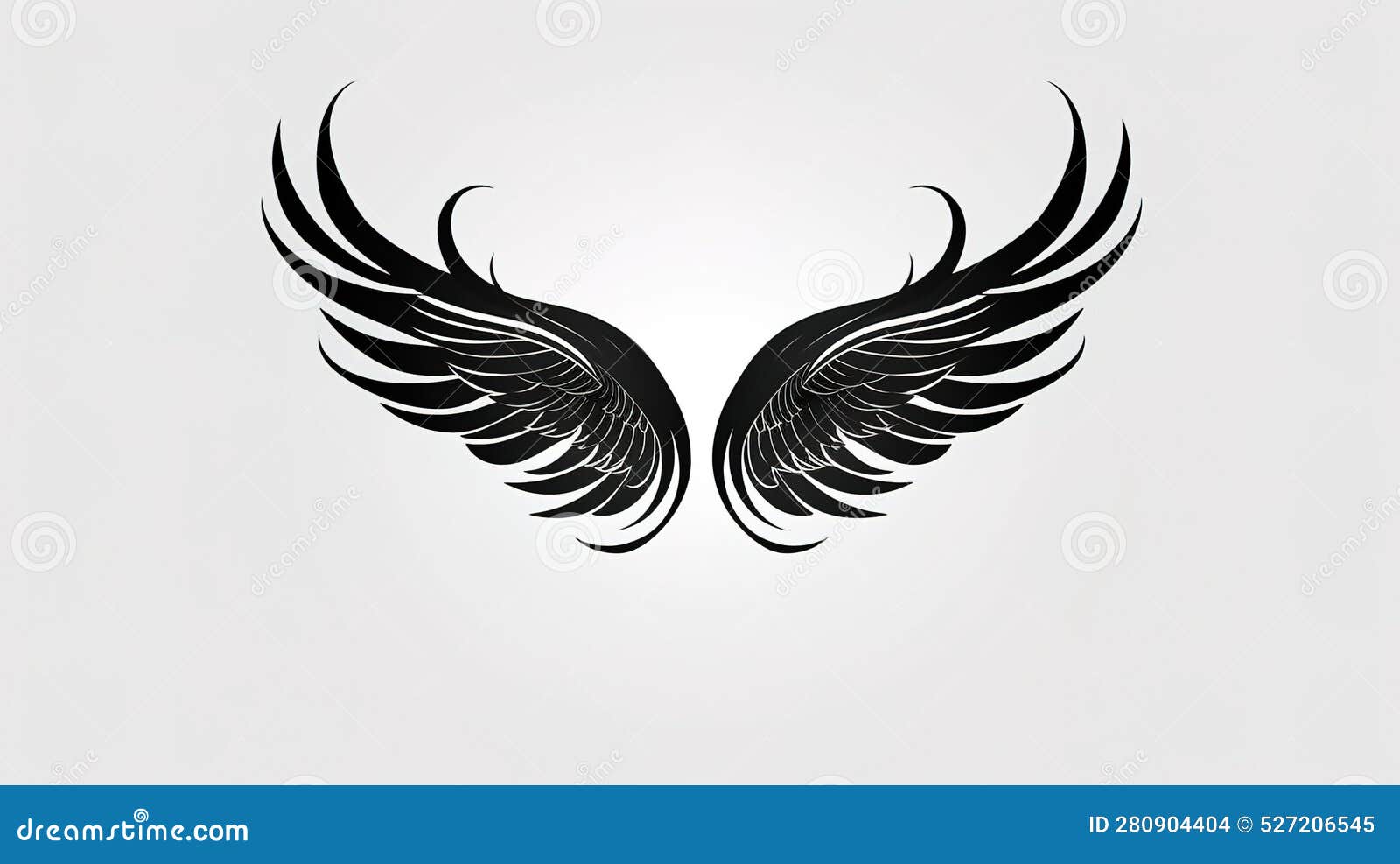 Beautiful Angel Wing Pattern Design.AI Generated Stock Illustration ...