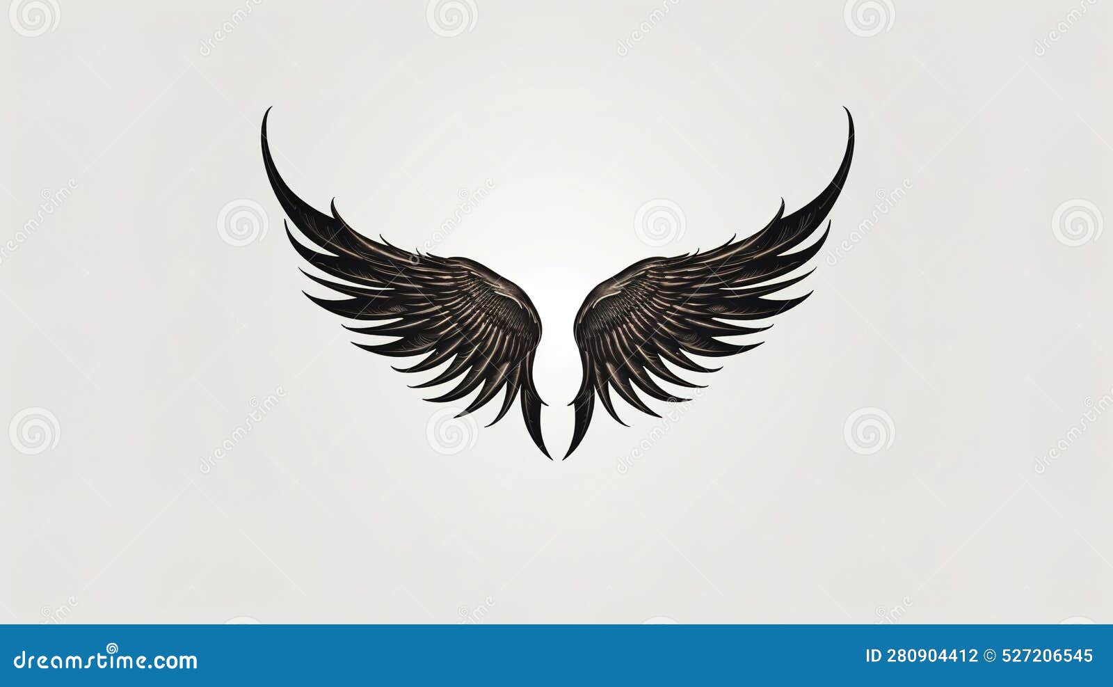 Beautiful Angel Wing Pattern Design.AI Generated Stock Illustration ...