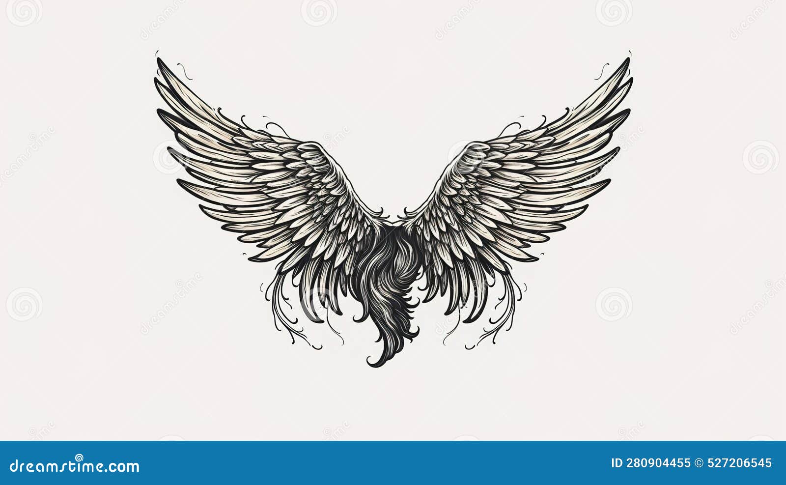 Beautiful Angel Wing Pattern Design.AI Generated Stock Illustration ...