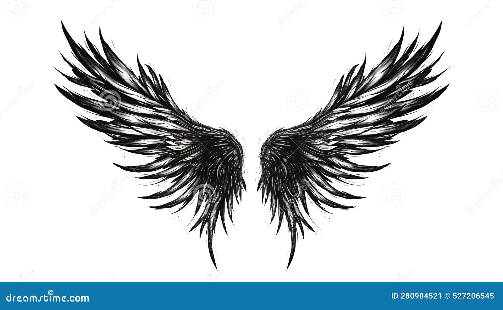 Beautiful Angel Wing Pattern Design.AI Generated Stock Illustration ...