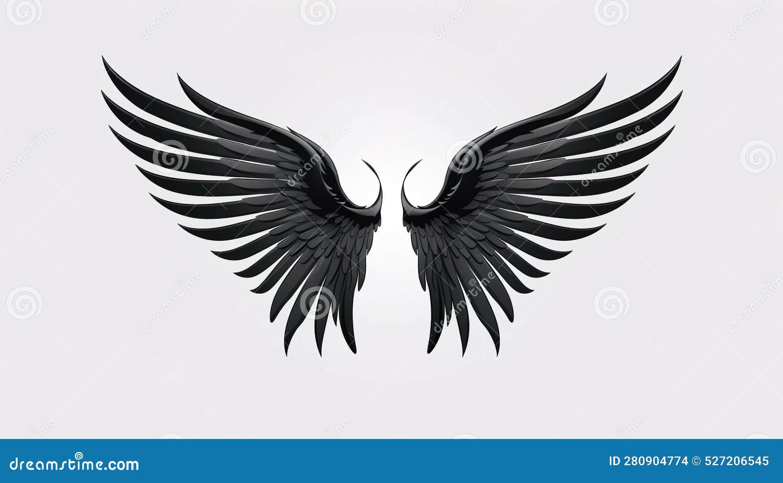Beautiful Angel Wing Pattern Design.AI Generated Stock Illustration ...