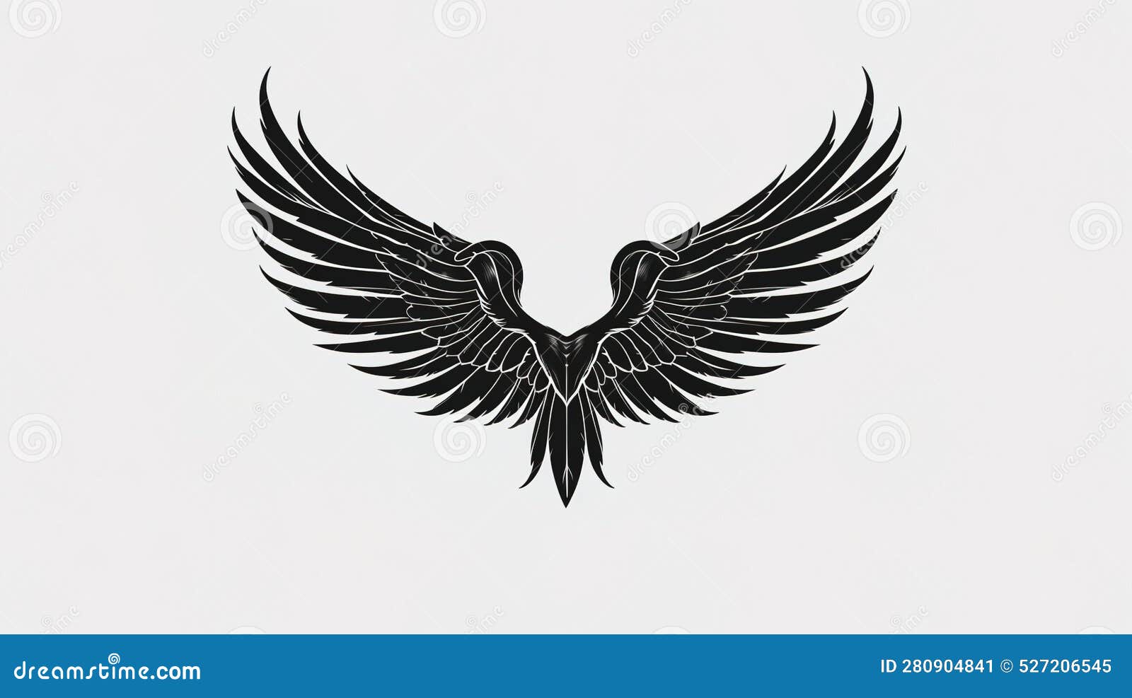 Beautiful Angel Wing Pattern Design.AI Generated Stock Illustration ...