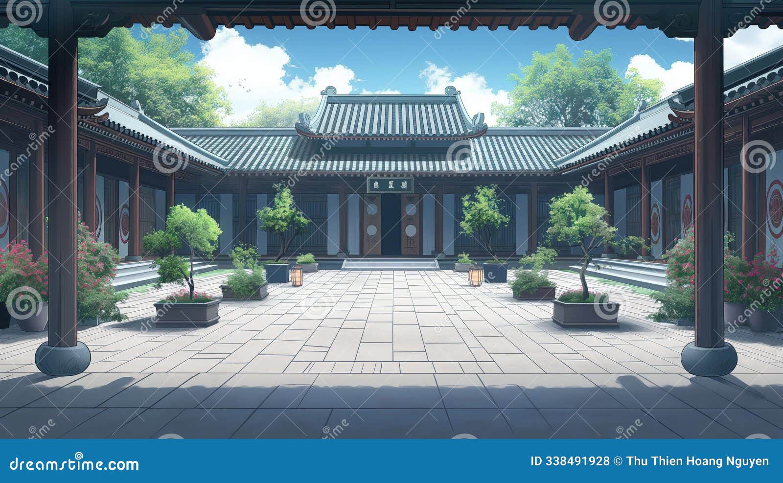 Beautiful Anime Background Stock Image | CartoonDealer.com #338491675