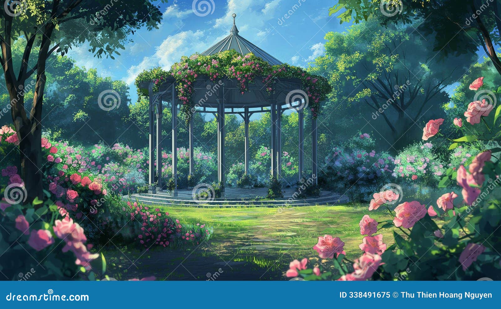 Beautiful Anime Background Stock Image | CartoonDealer.com #338491675