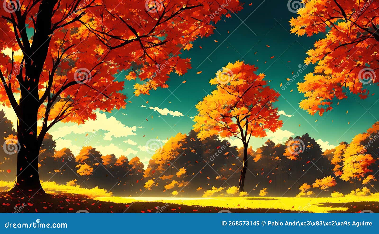 Beautiful Anime Style Wallpaper. Generated with Ai Stock Illustration ...