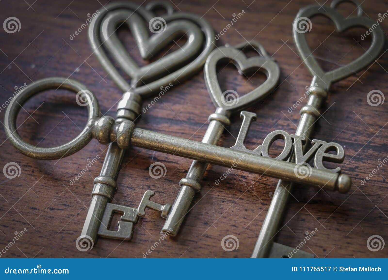 Beautiful Antique Keys with the Word Love Stock Image - Image of rusty ...