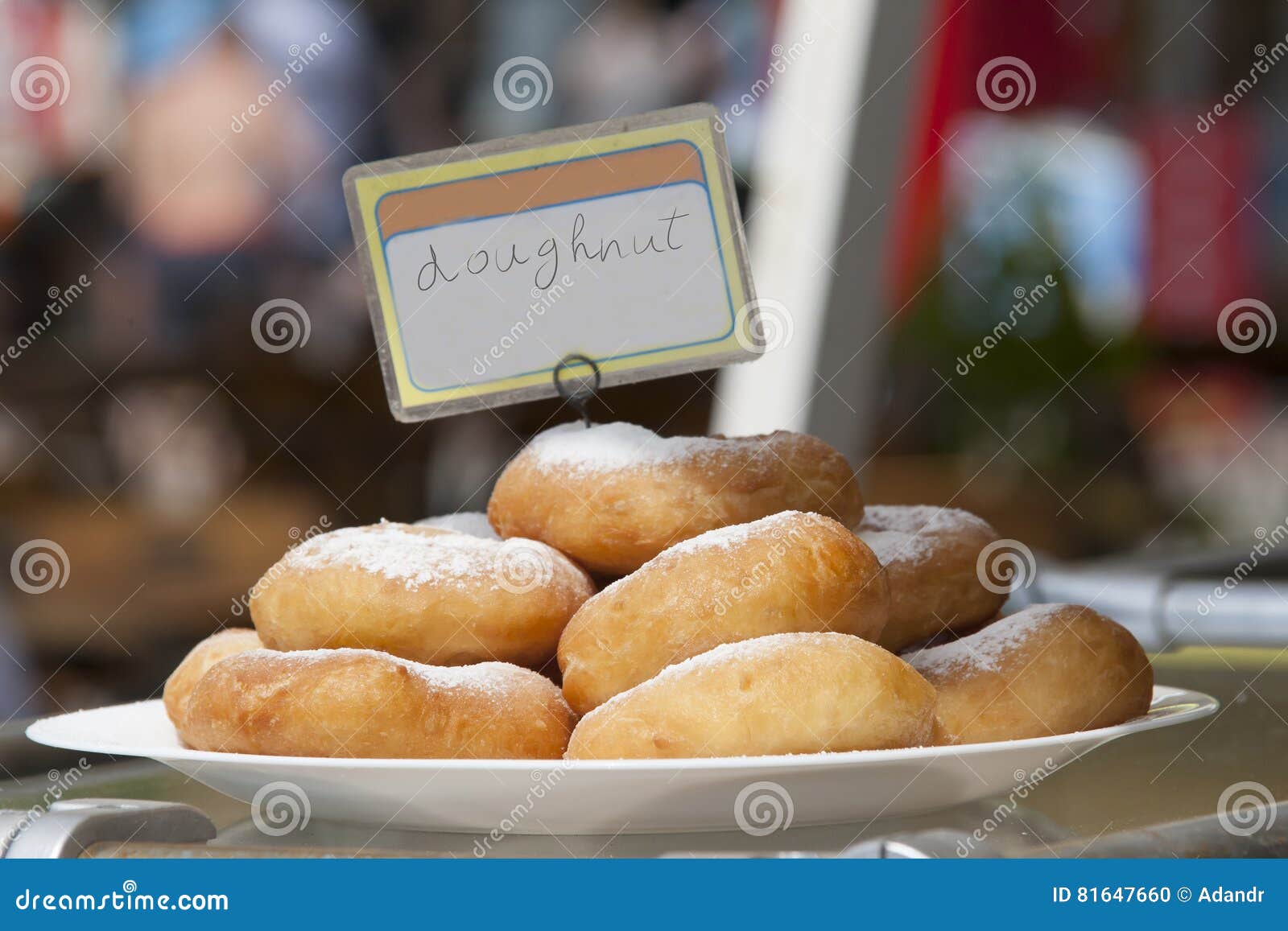 Beautiful Appetizing Donuts on a Plate Stock Photo - Image of crispy ...