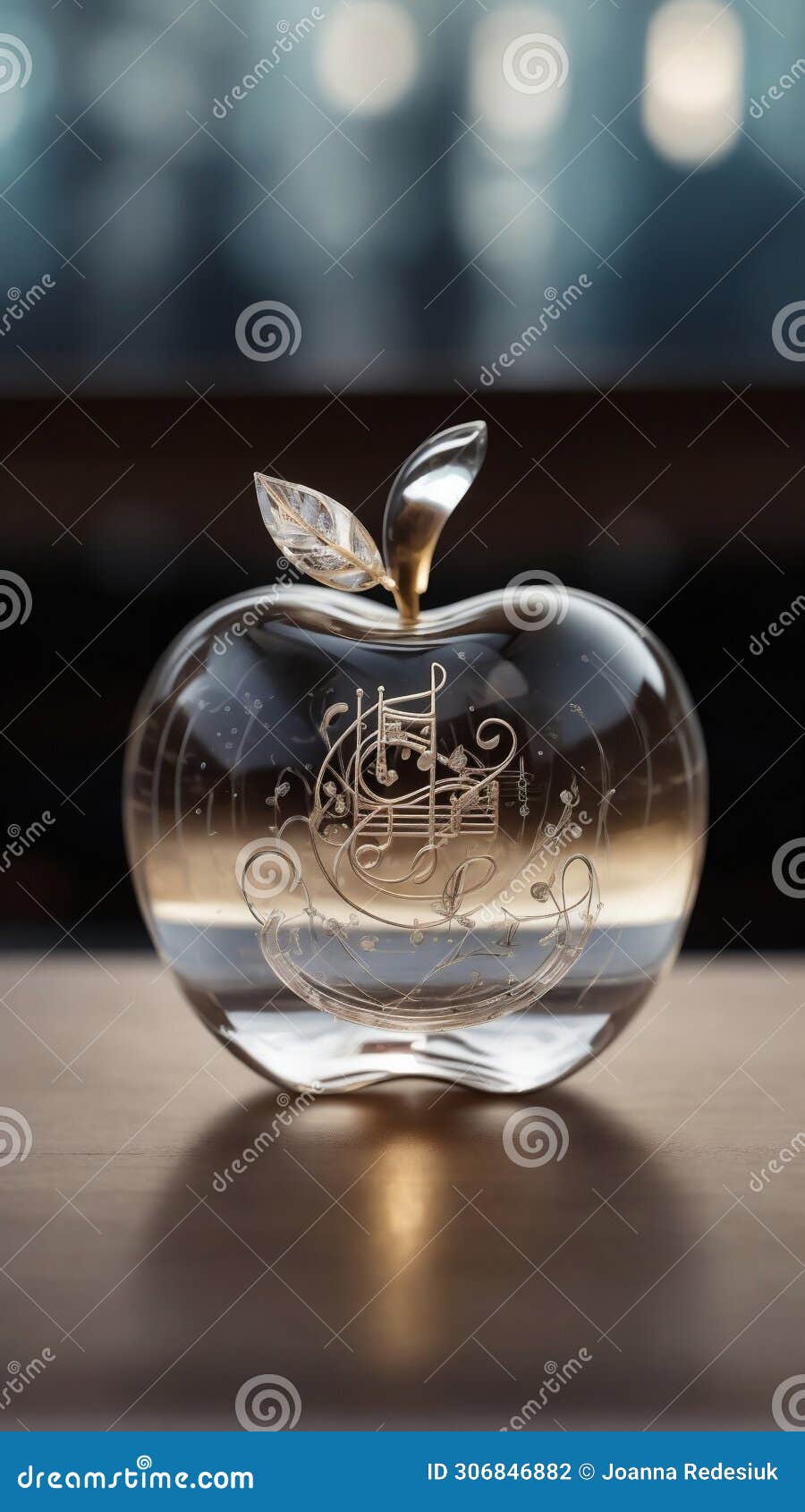 Apple Graphics with Musical Notes Stock Illustration - Illustration of ...