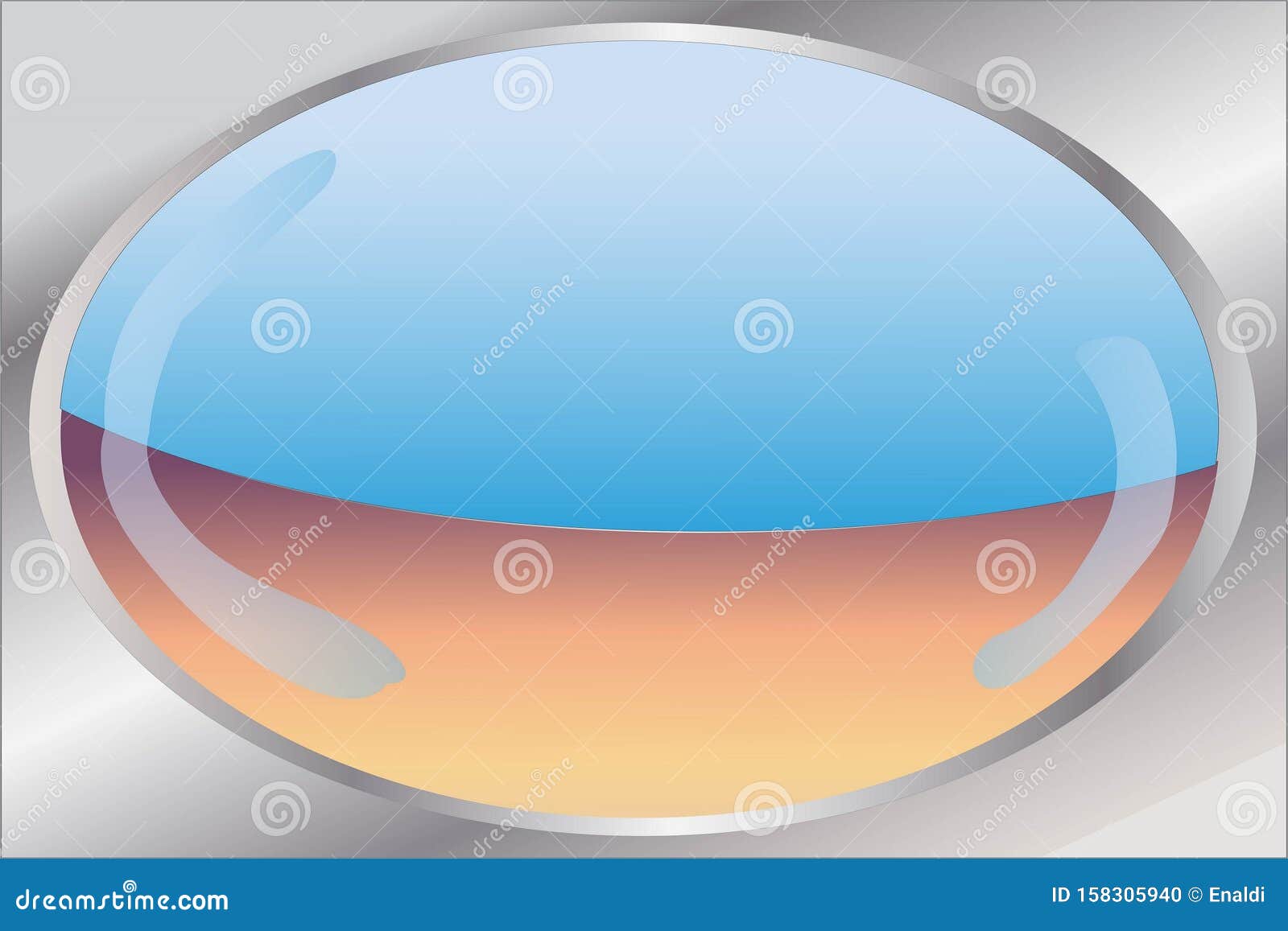 Beautiful Aqua Round Brown and Blue Web Button Stock Illustration ...
