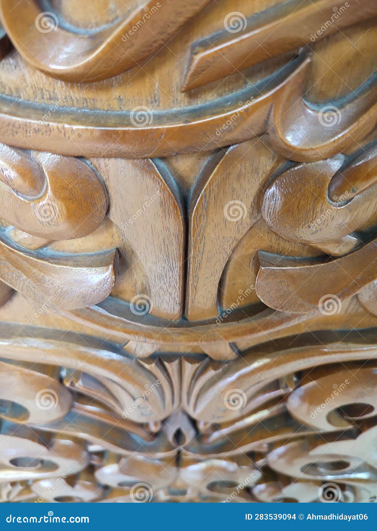 Beautiful Arabic Pattern Carved from the Wood on the Door of the Mosque ...