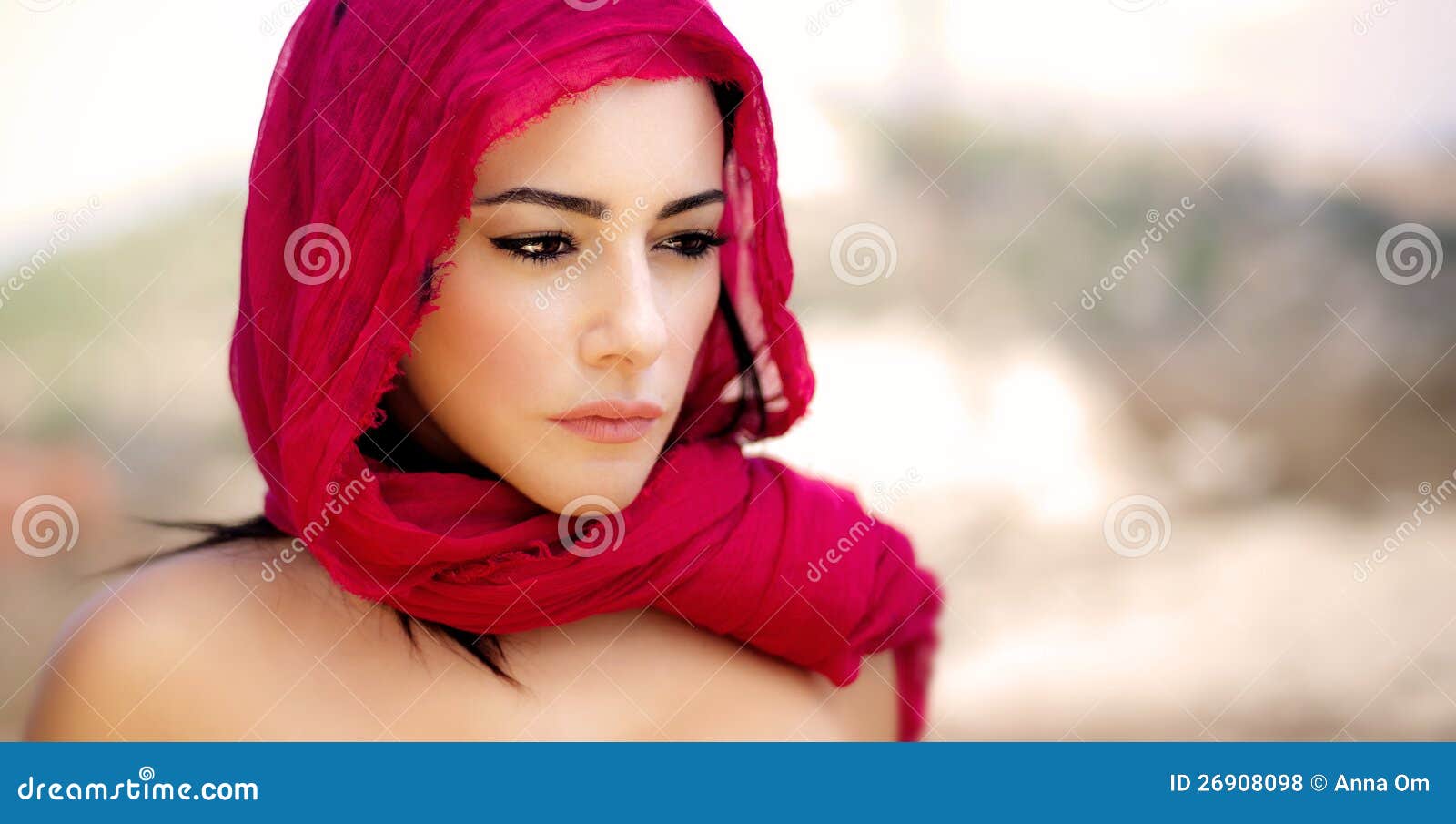 Beautiful arabic woman stock photo. Image of arab, copy - 26908098