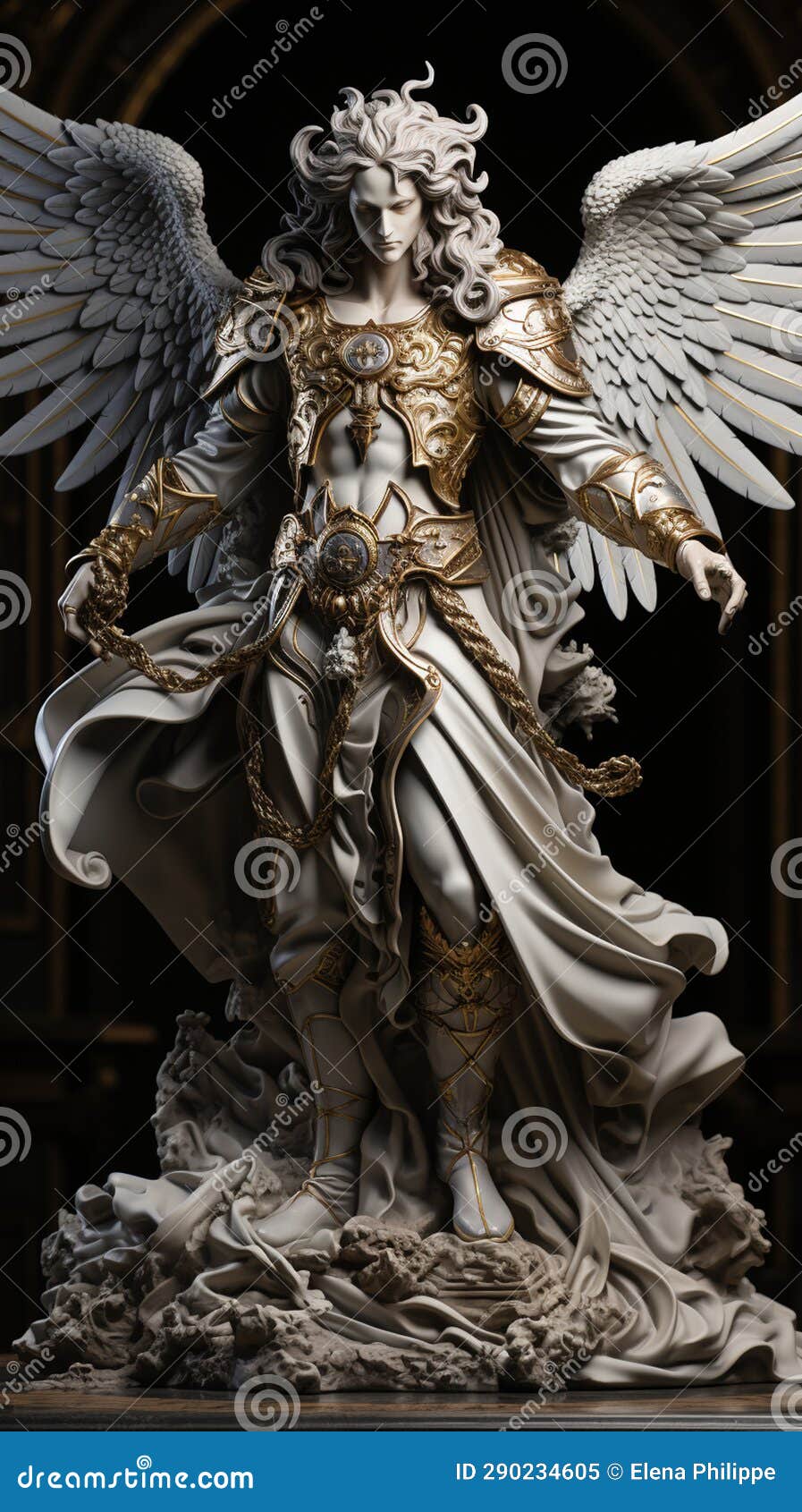 Beautiful Archangel Full Body. AI Generative Stock Image - Image of ...