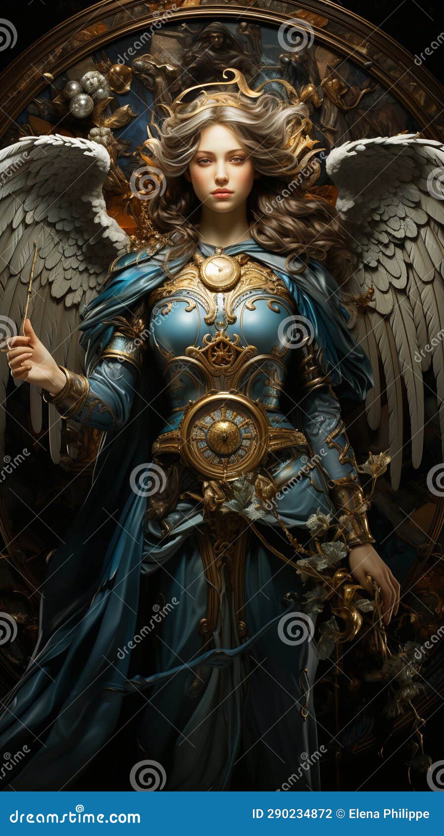 Beautiful Archangel Full Body. AI Generative Stock Photo - Image of ...