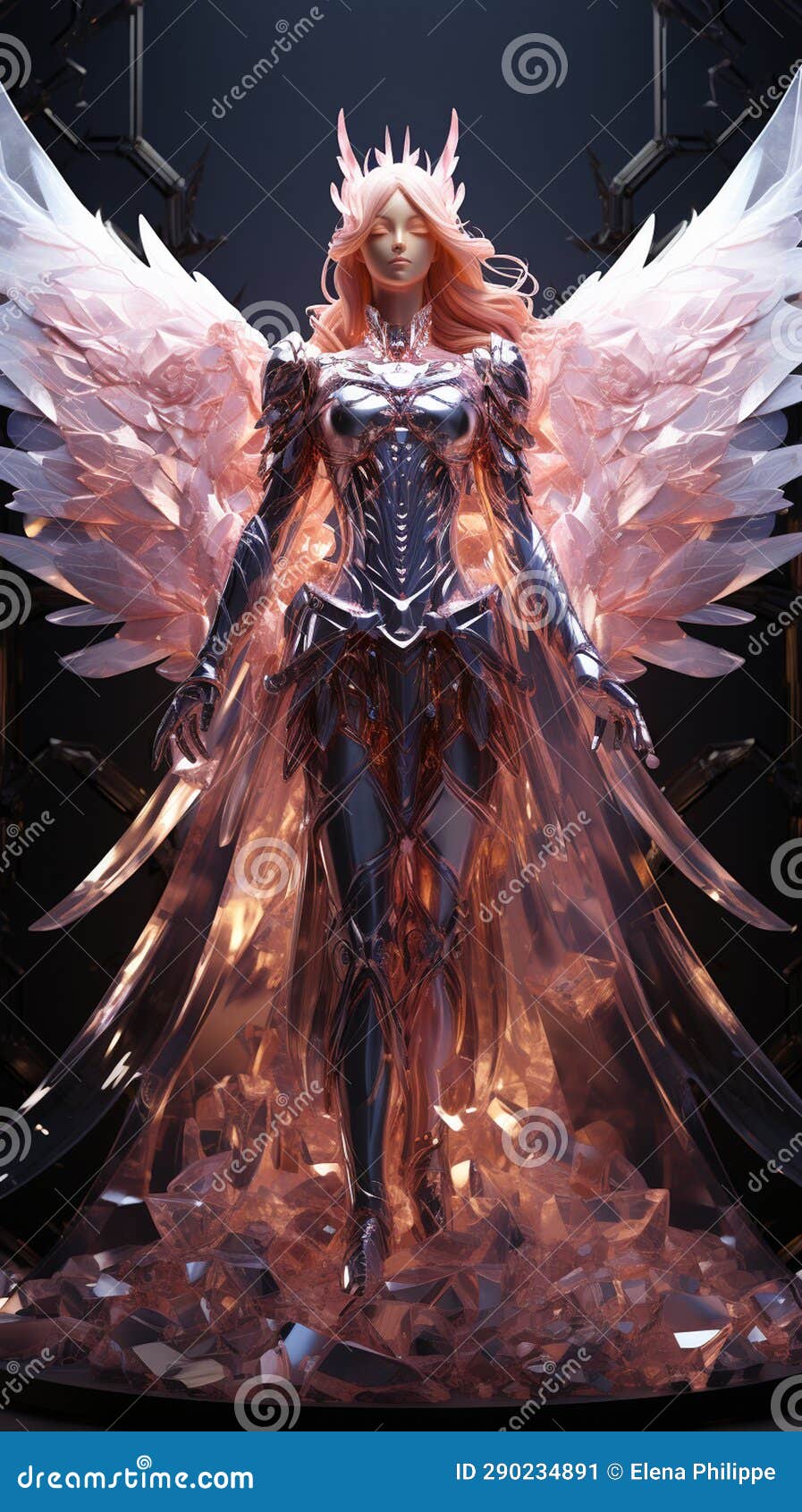 Beautiful Archangel Full Body. AI Generative Stock Image - Image of ...