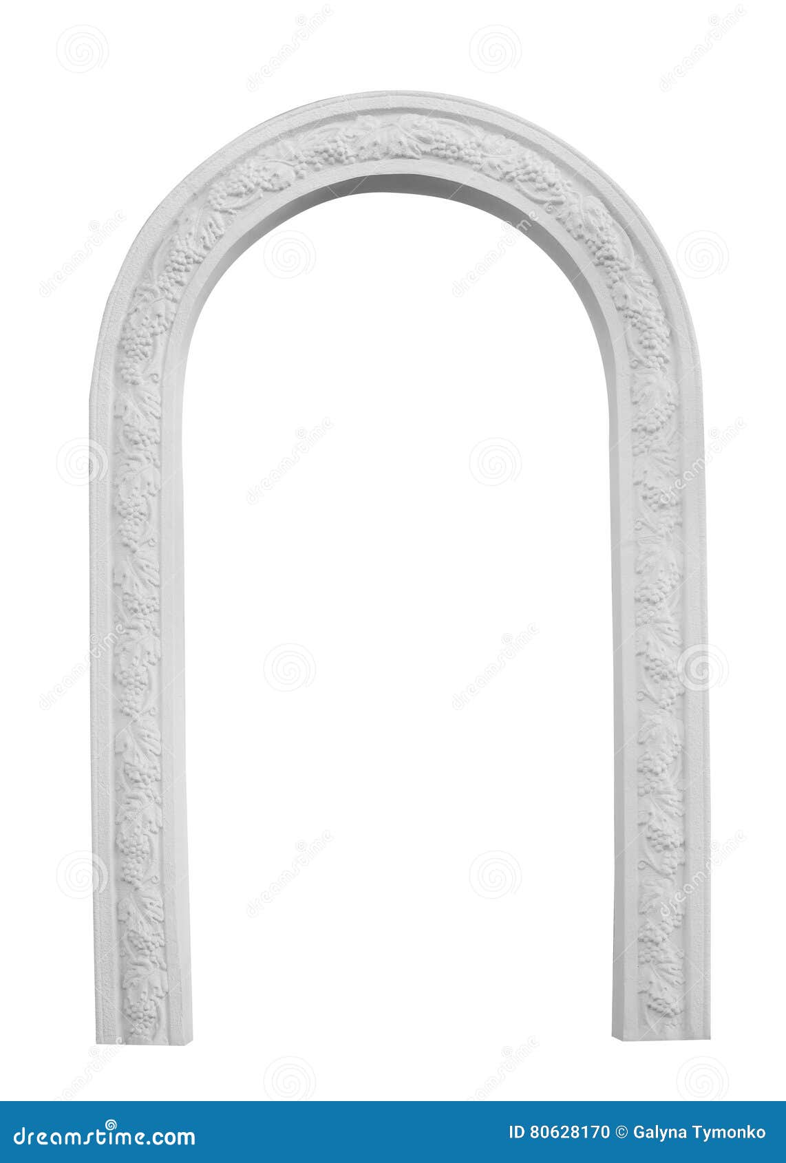 Beautiful Architectural Arch Isolated on White Background Stock Photo ...