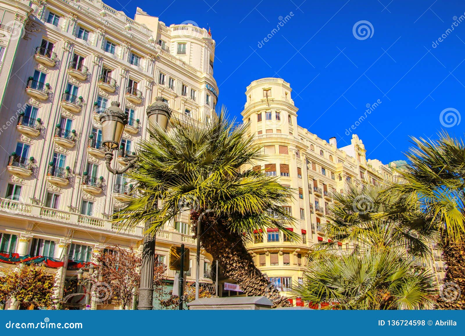 Beautiful Architecture of the Central Square of Ayuntamiento in ...