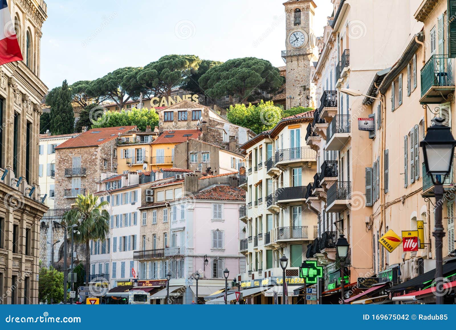 Beautiful Architecture of Historic Houses Downtown City of Cannes ... Beautiful Architecture of Historic Houses Downtown City of Cannes ...
