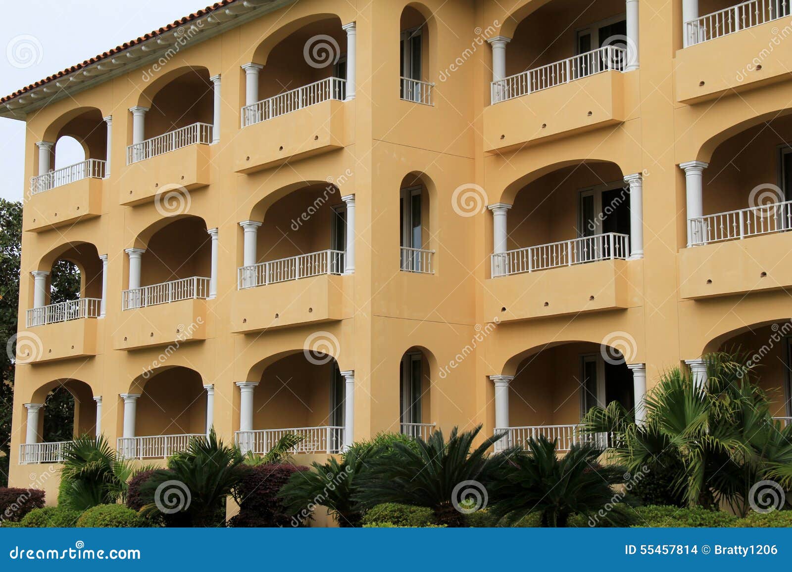 Beautiful Architecture of Modern Building with Arched Openings and ...