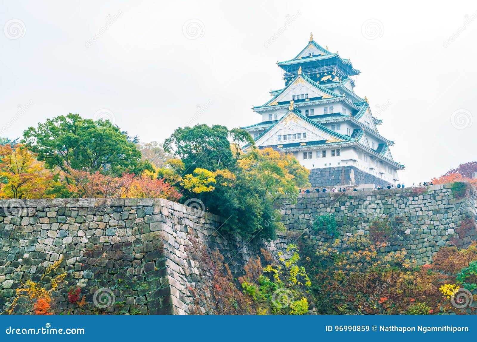 Beautiful Architecture at Osaka Castle Stock Image - Image of culture ...