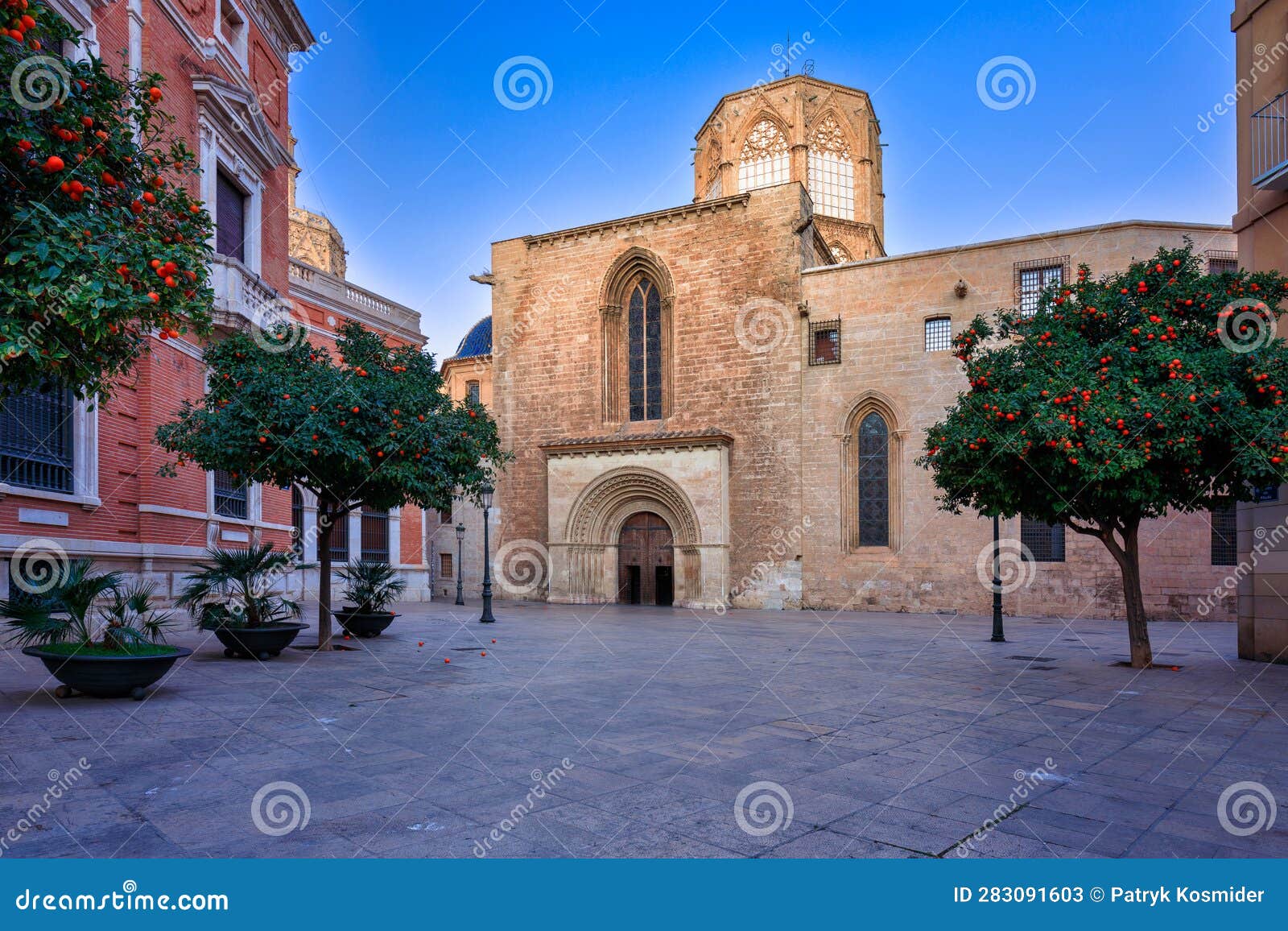 Beautiful Architecture of Valencia City at Dawn, Spain Stock Image ...