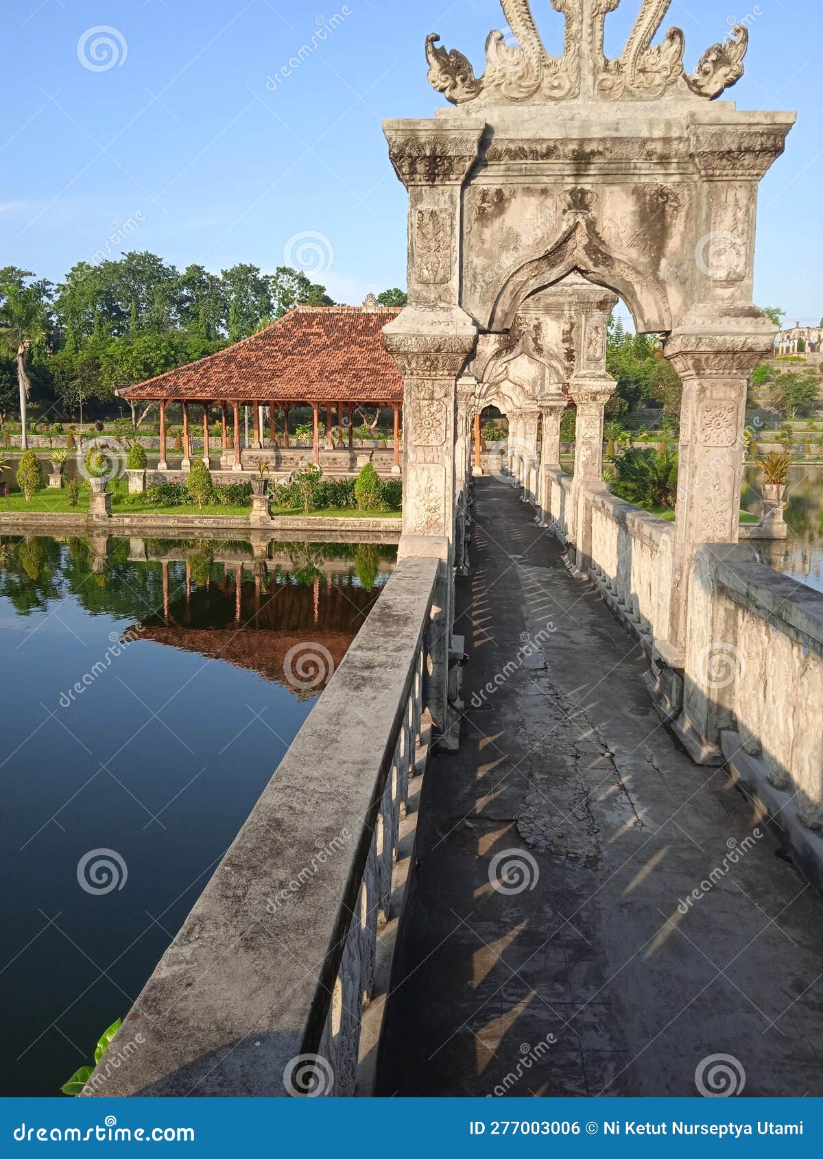 The Beautiful Architecture of Water Palace, Karangasem, Bali Stock ...