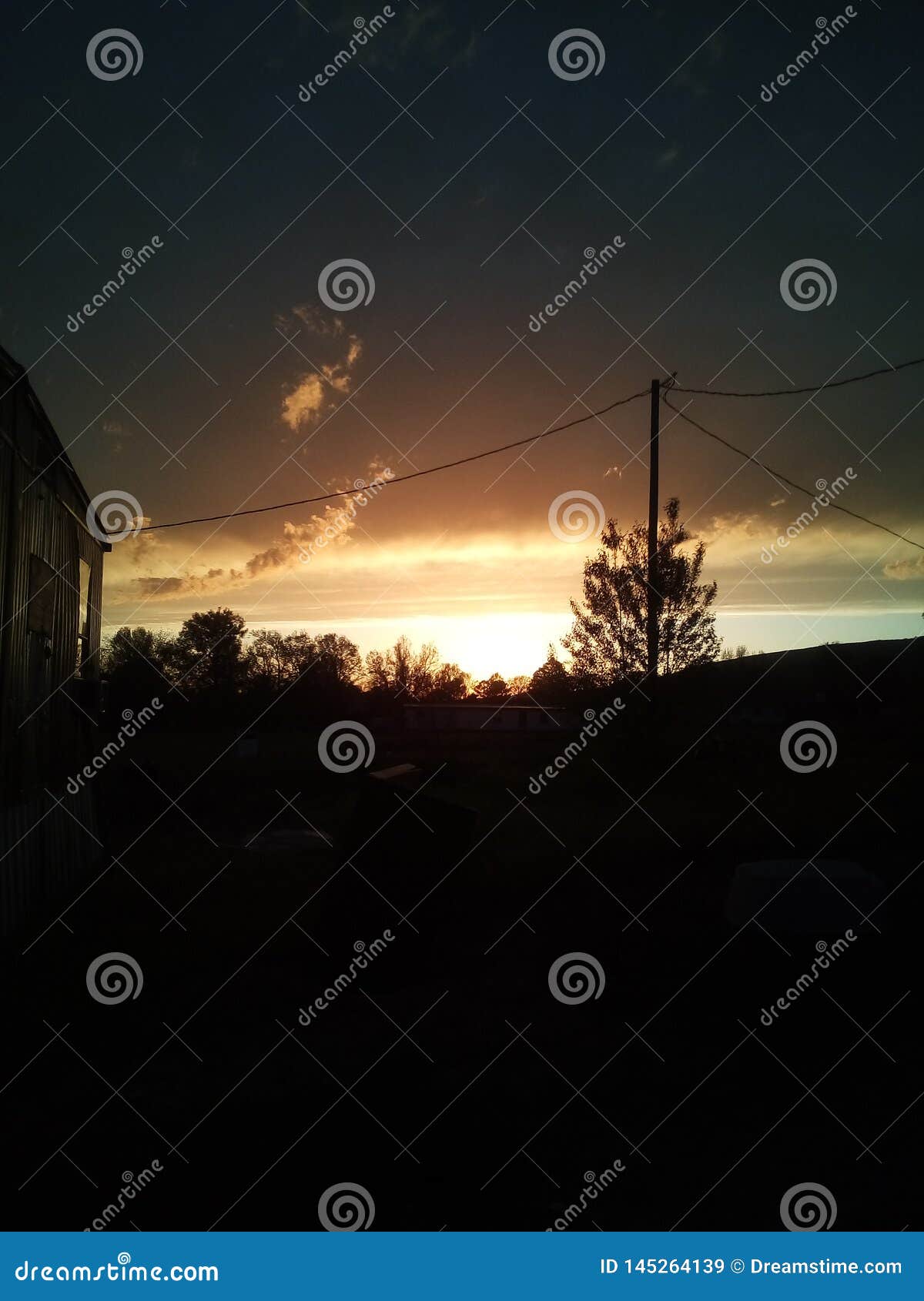Beautiful Arkansas sunset stock image. Image of arkansas - 145264139