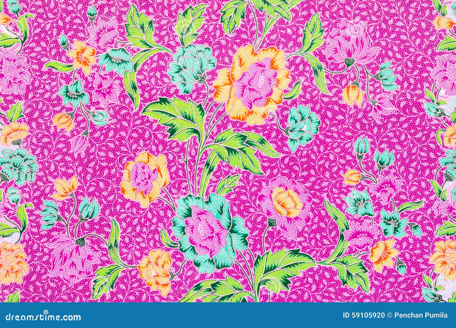 The Beautiful of Art Batik Pattern Stock Photo - Image of colorful ...