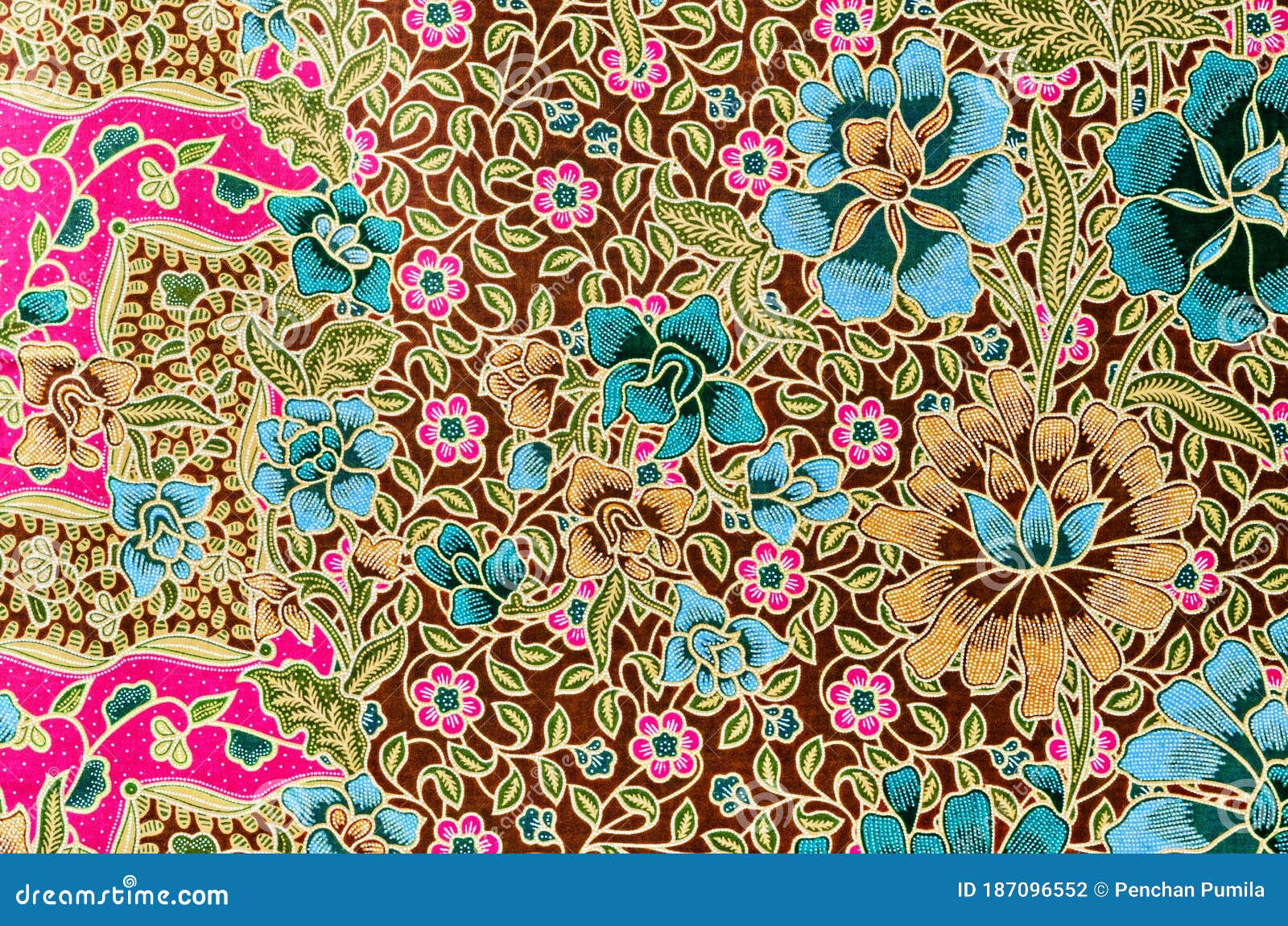 The Beautiful of Art Batik Textile Pattern Stock Photo - Image of ...