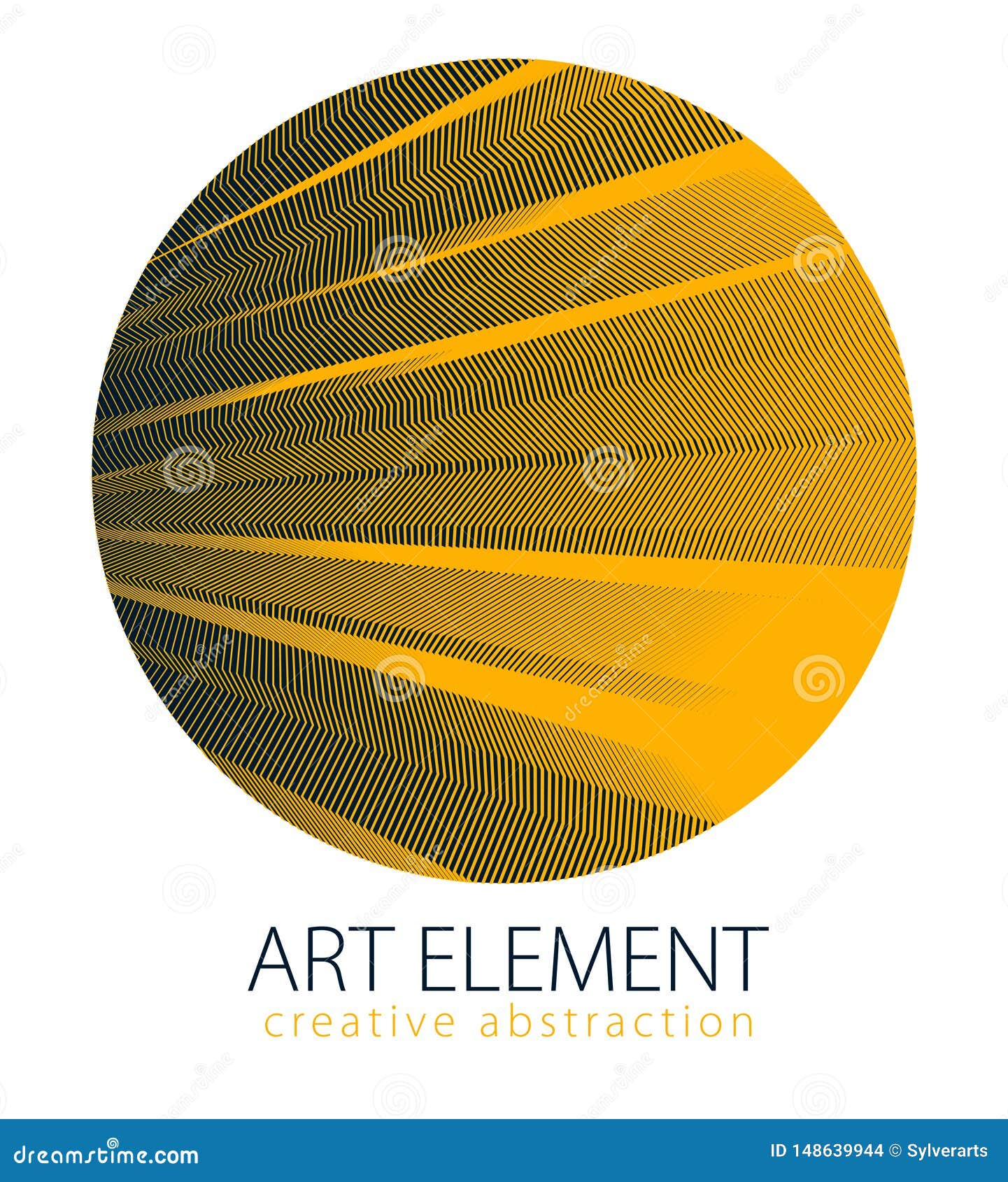 Beautiful Art Element, Linear Texture of Surface or Textile in a Shape ...