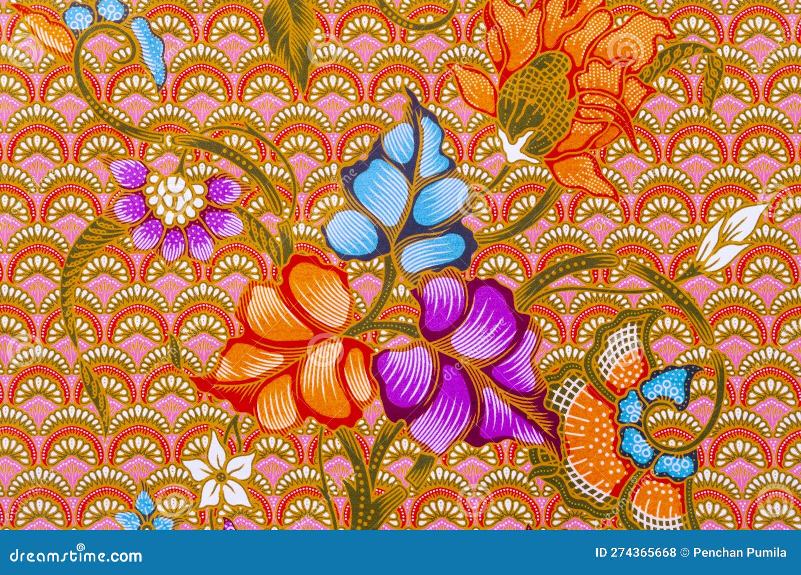 The Beautiful of Art Malaysian and Indonesian Batik Pattern Stock ...